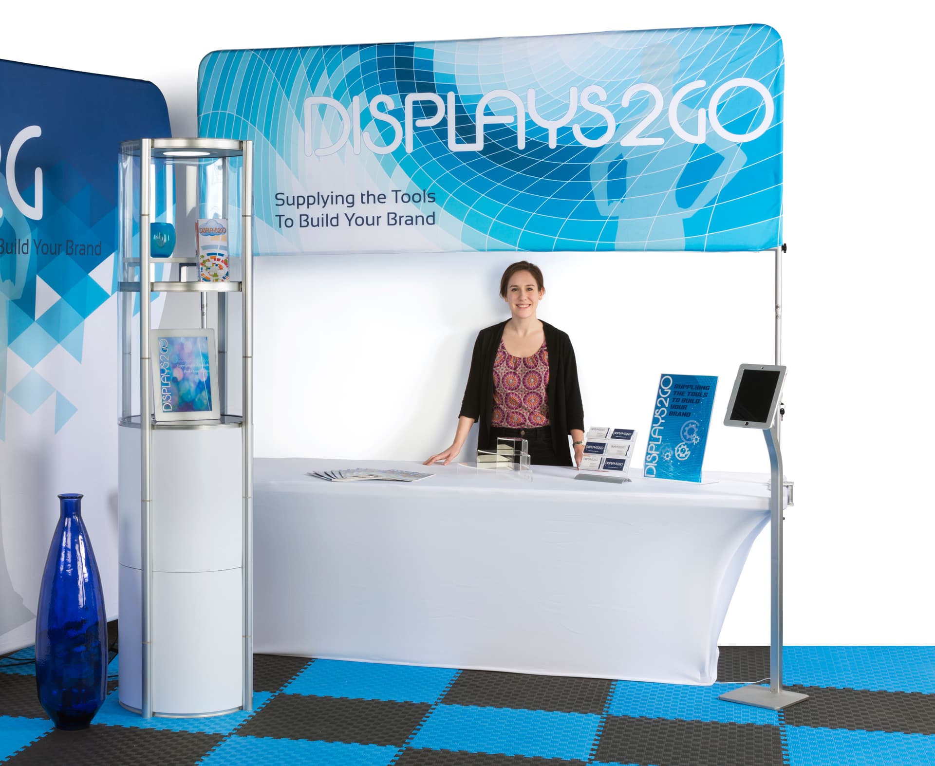 6’ Trade Show Table & Header | Double Sided | Displays2Go