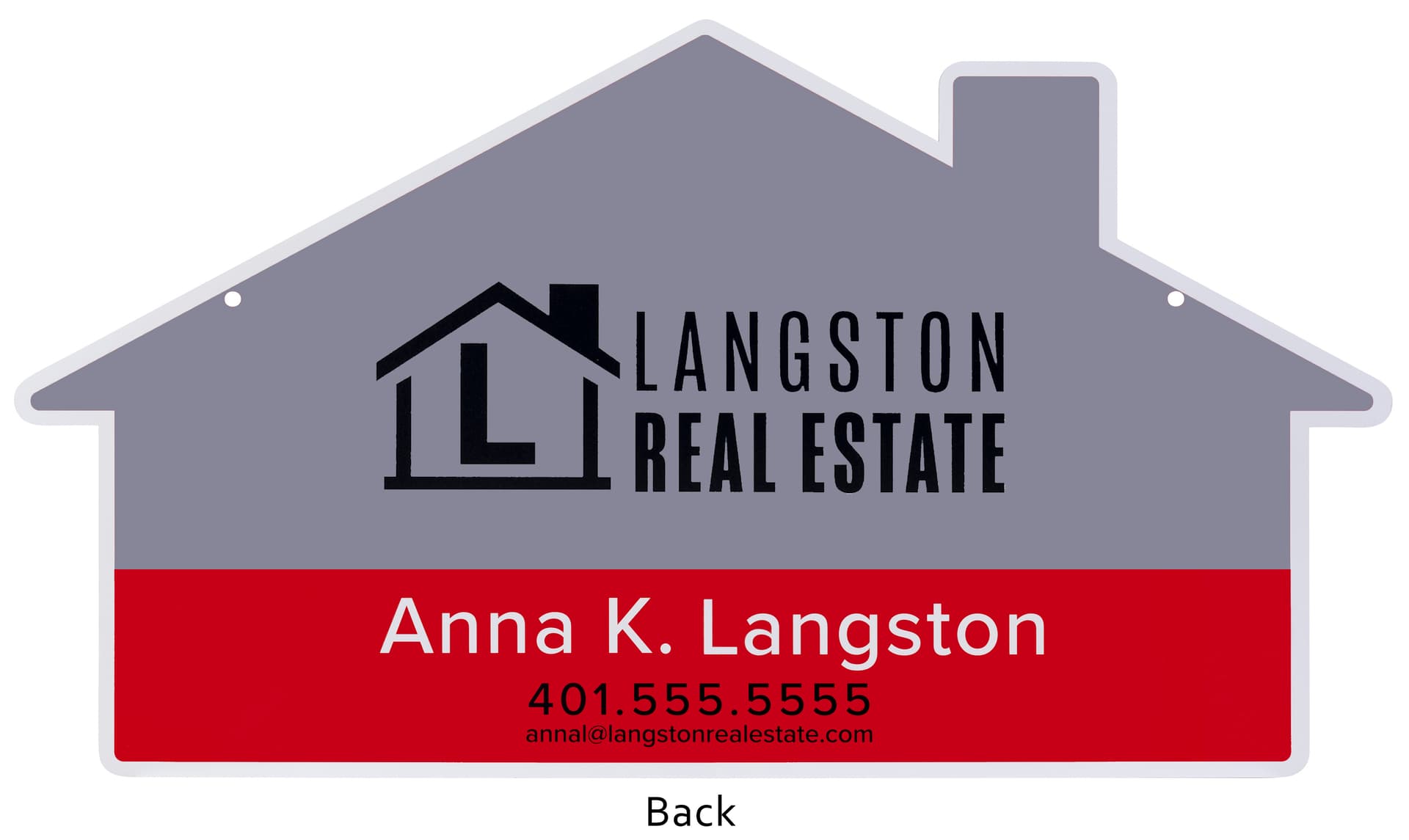 22" x 28" Hanging Custom Shaped Signage | Double-Sided Design | Displays2Go