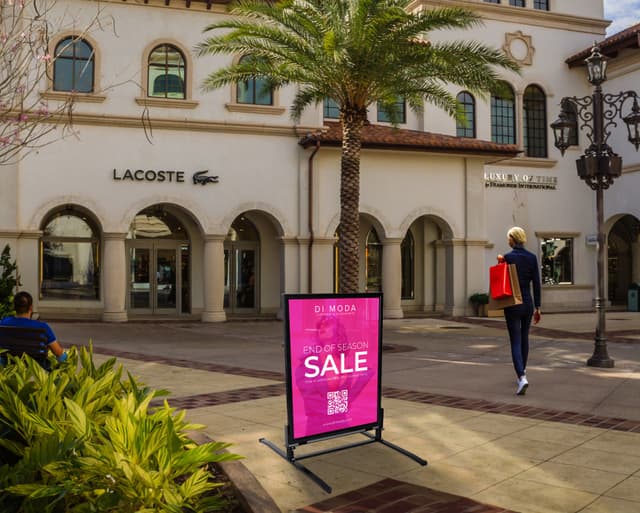 Wind Resistant Sidewalk Sign | 2 Sided Magnet Lined Poster Holder ...