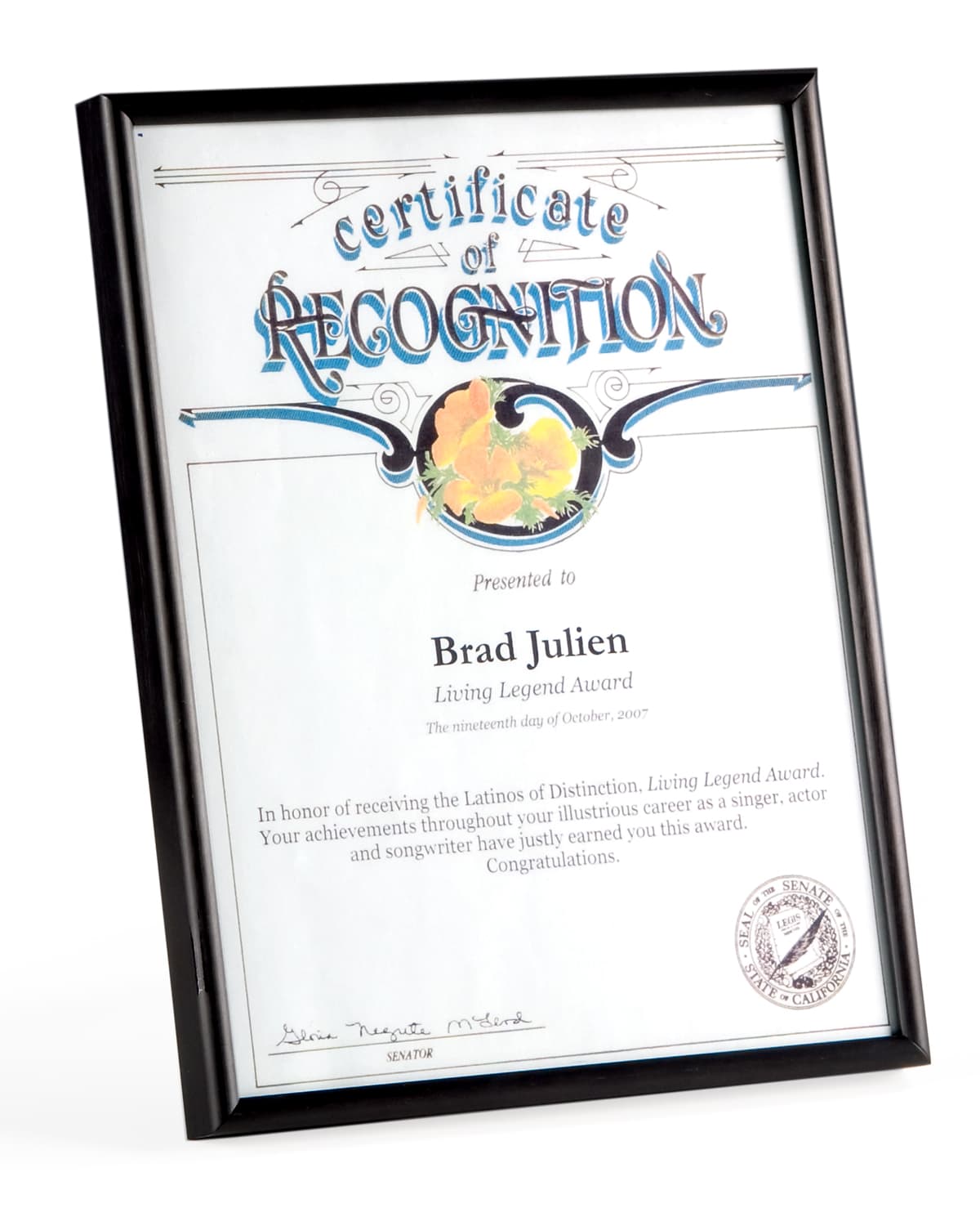 Document Frames for Awards w/ Metal Edges | Tabletop or Wall | Displays2Go