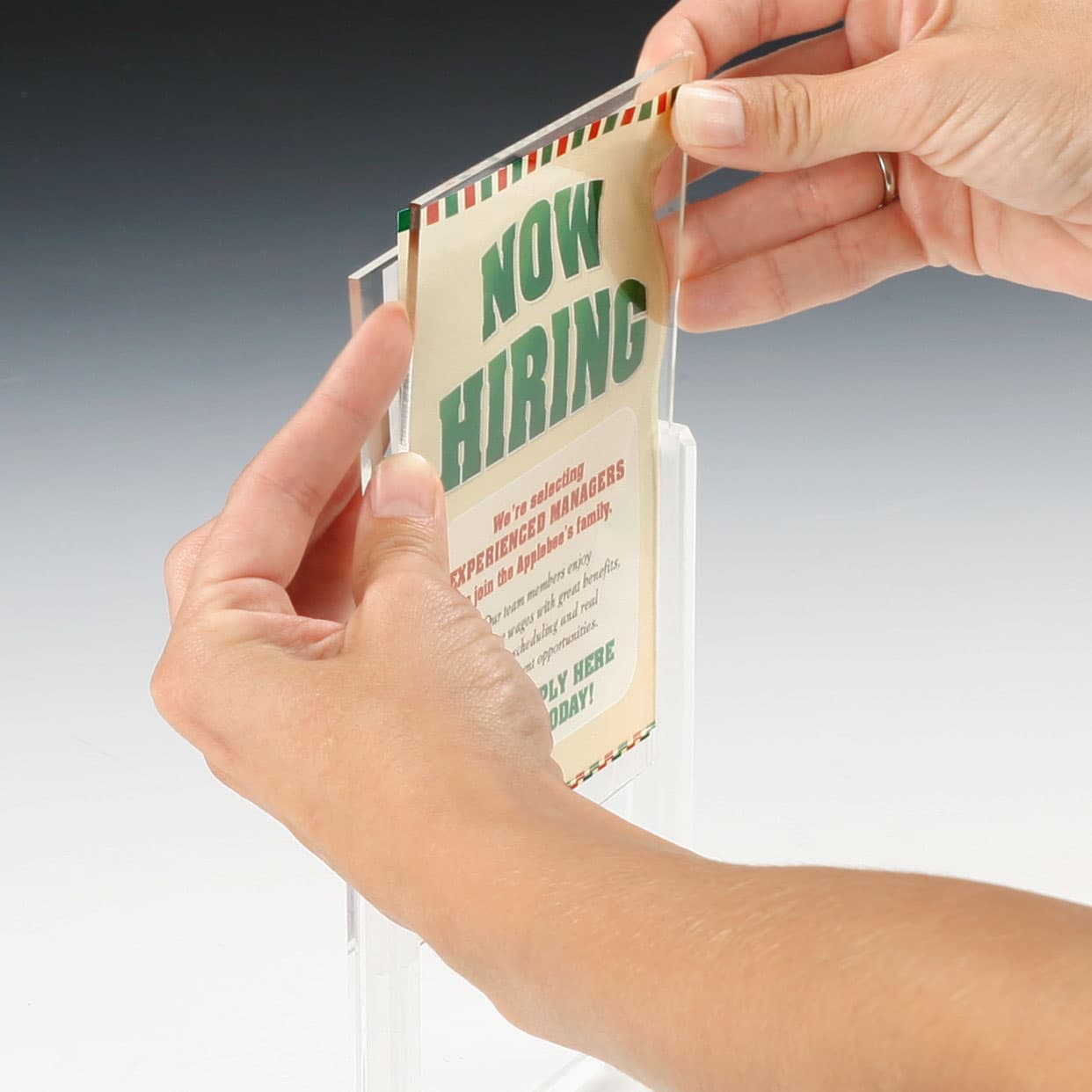Clear Plastic Displays for Advertising 4" x 6" Menus or Specials ...