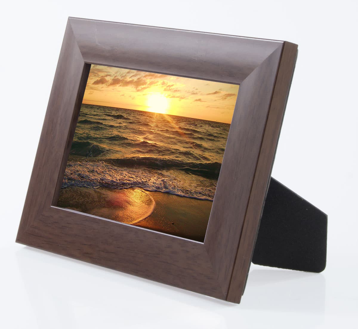 Brown Mahogany Faux Wood Picture Frame | Countertop or Wall Mount ...