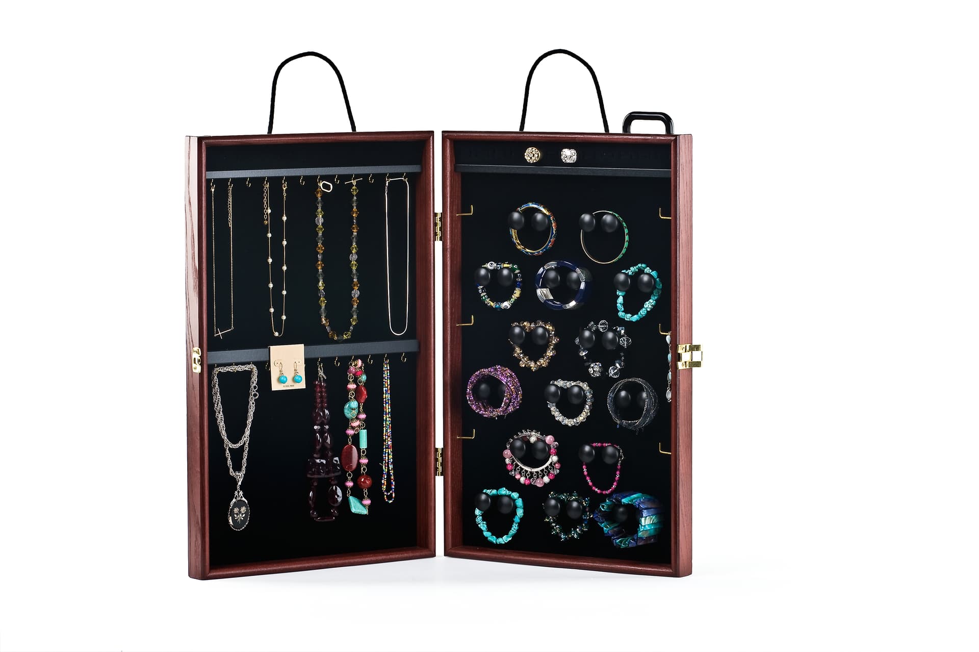 Jewelry Travel Display Case - Ash Wood & Cherry Finish | Displays2Go
