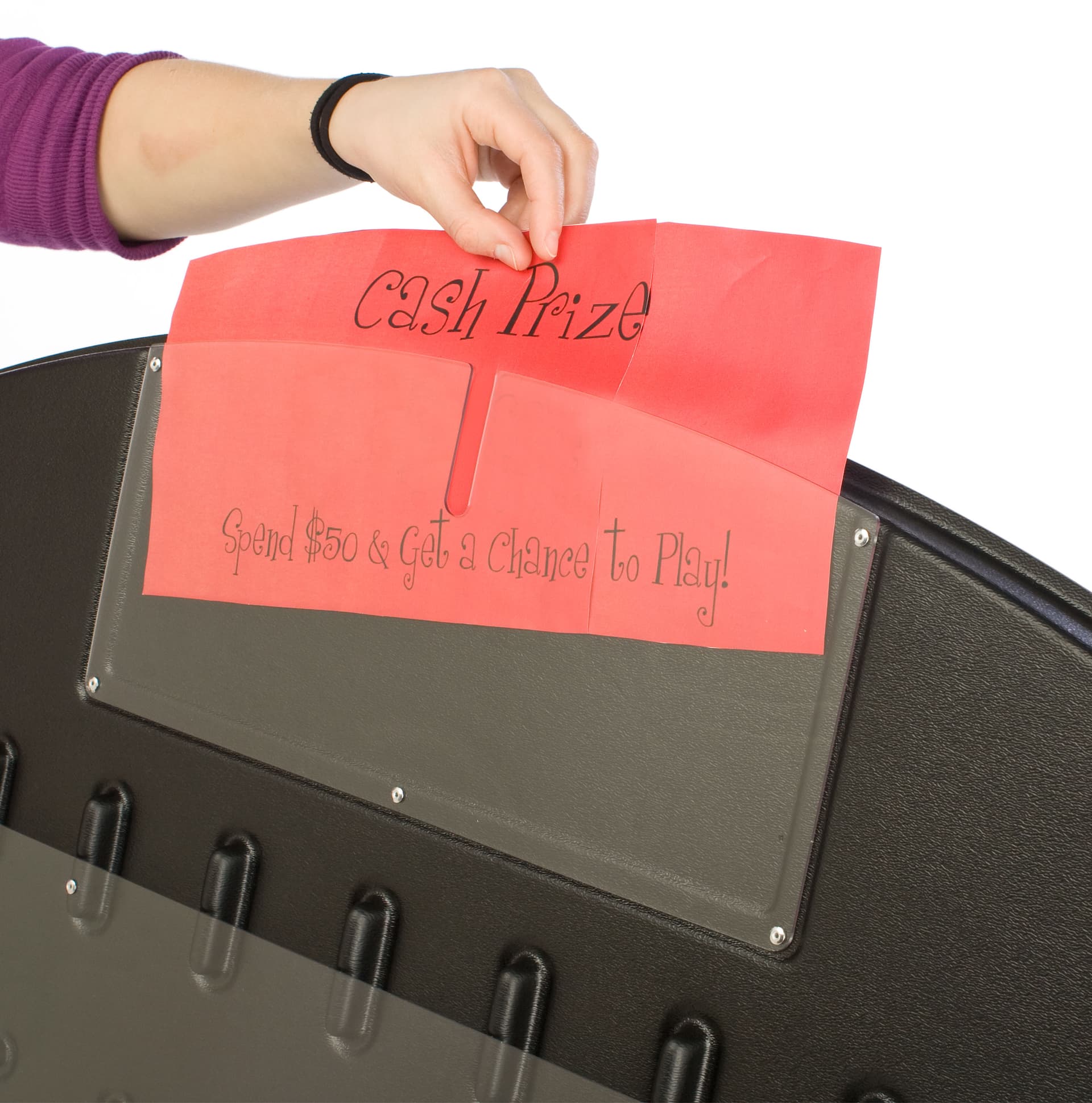 Black Prize Drop Game Board | Features (8) Custom Prize Slots | Displays2Go