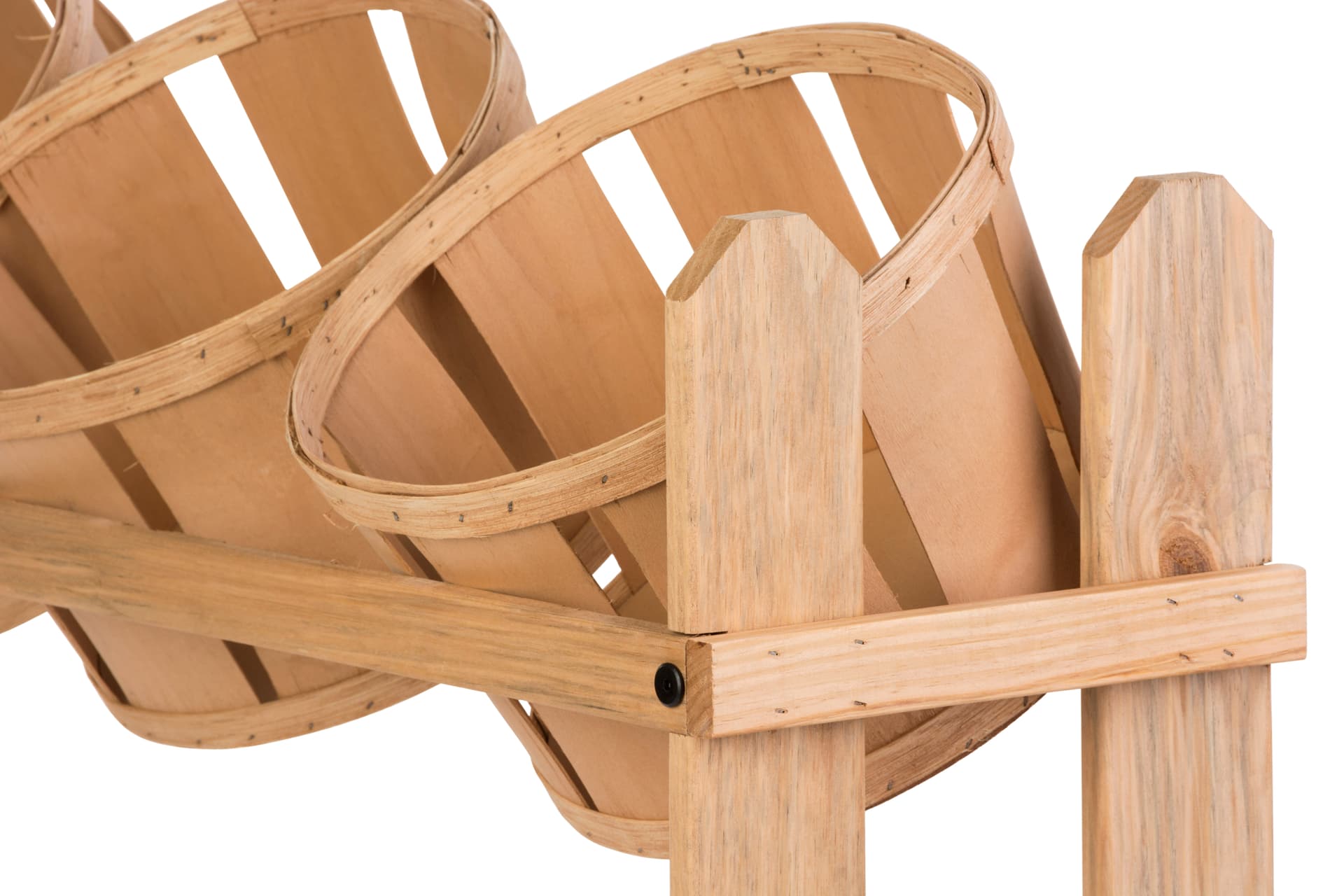 Bushel Basket Stand | Natural Finish Frame/Bins | Displays2Go