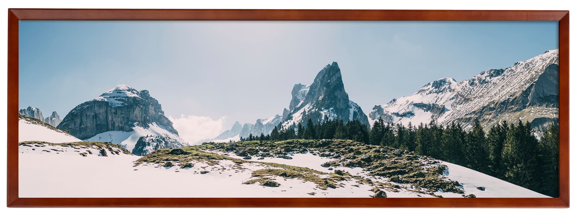 Wooden Panoramic Photo Frame | Shatter-Resistant Acrylic Lens | Displays2Go