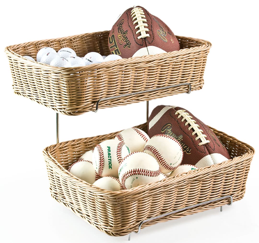 Tiered Wicker Baskets | Resistant to Mold | Displays2Go