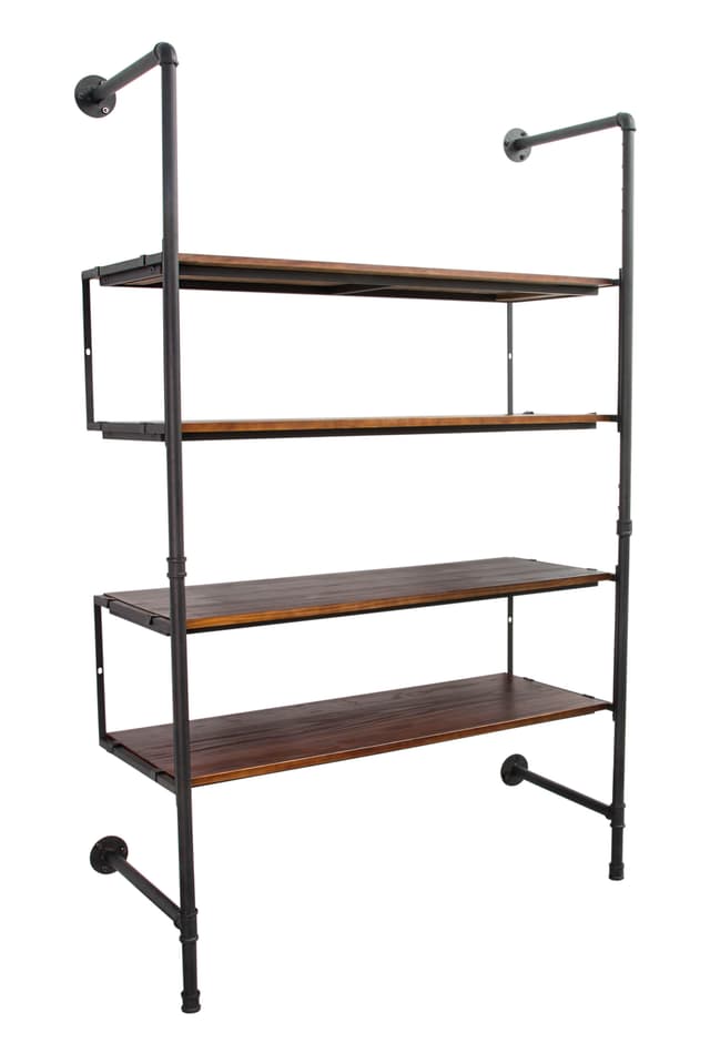 Industrial Retail Wall Shelves | Natural Stain | Displays2Go