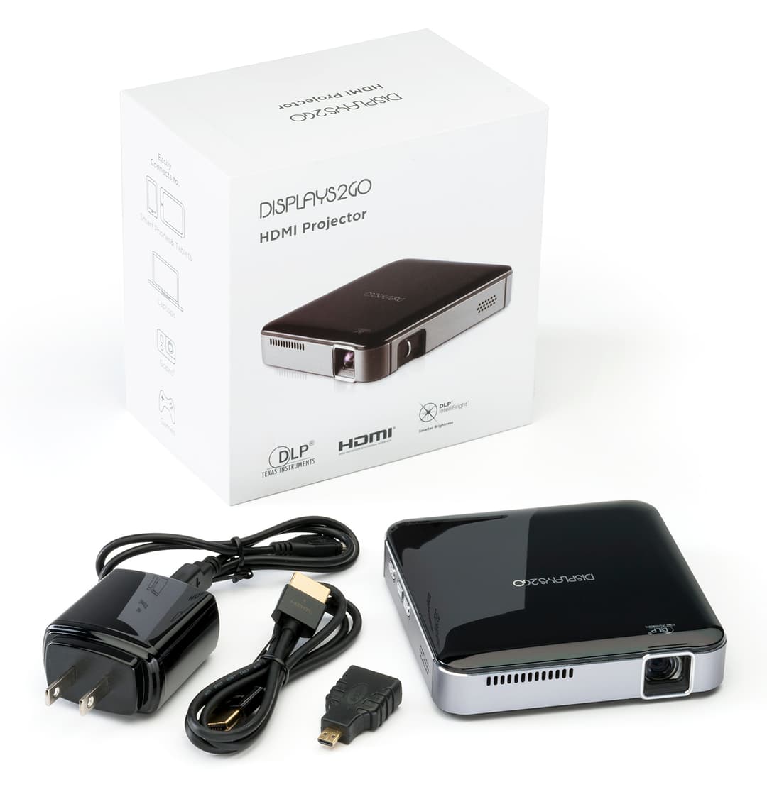Pico Projector | Rechargeable, with HDMI Input & Optical Lens | Displays2Go