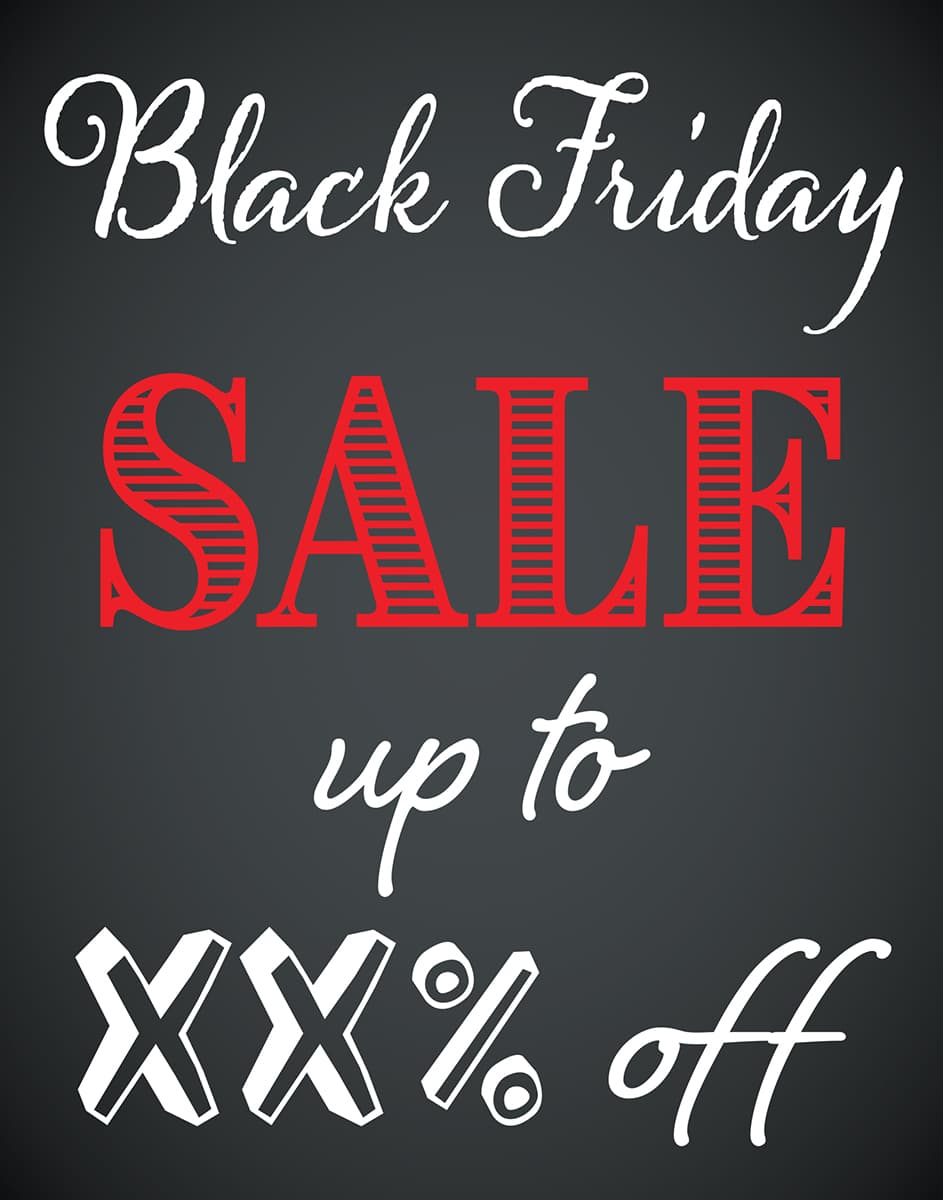 Storefront Black Friday Chalkboard Window Sign | CustomText | Displays2Go