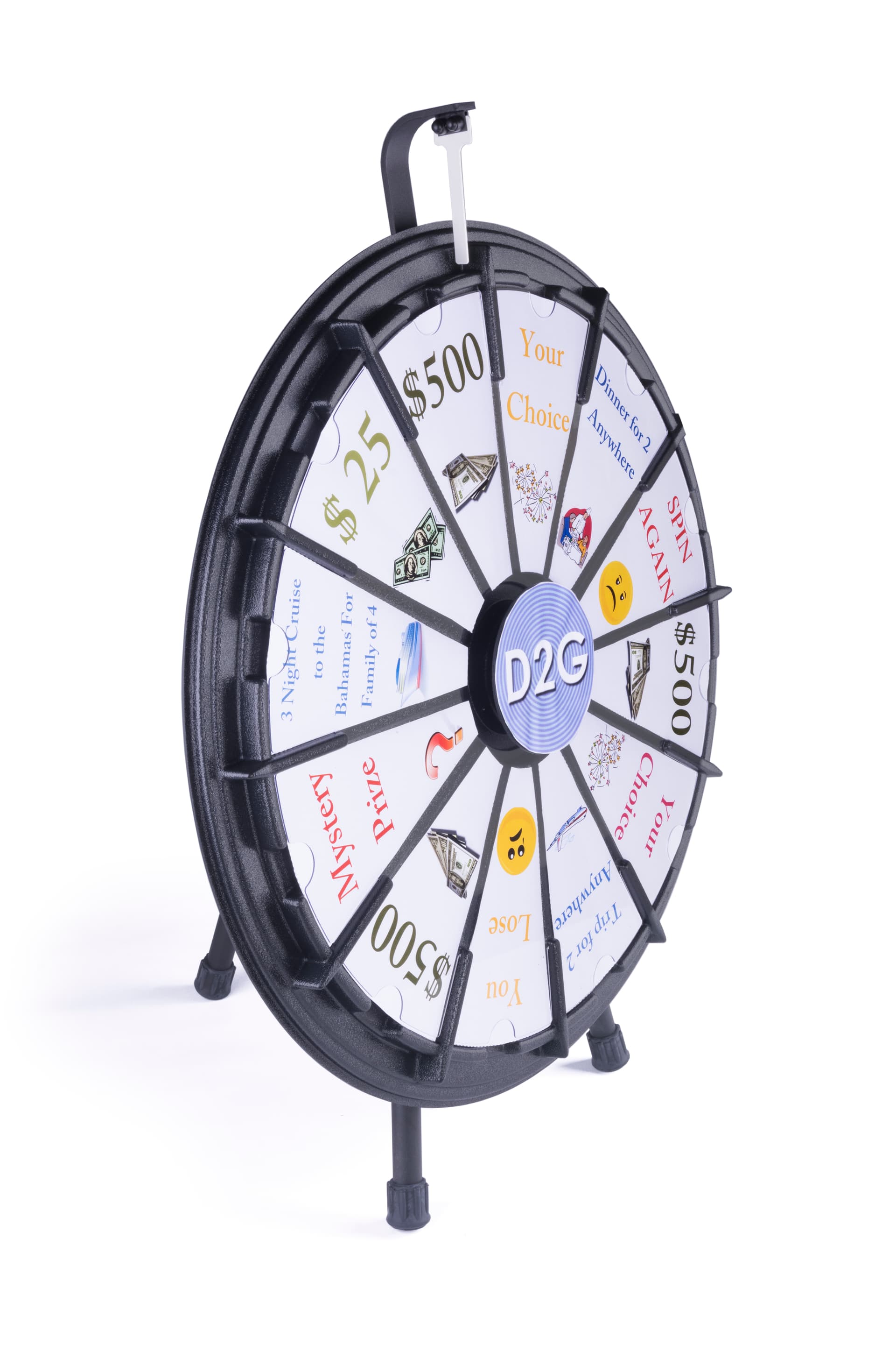 Spin and Win Game | 26”w Wheel with Tripod Base | Displays2Go