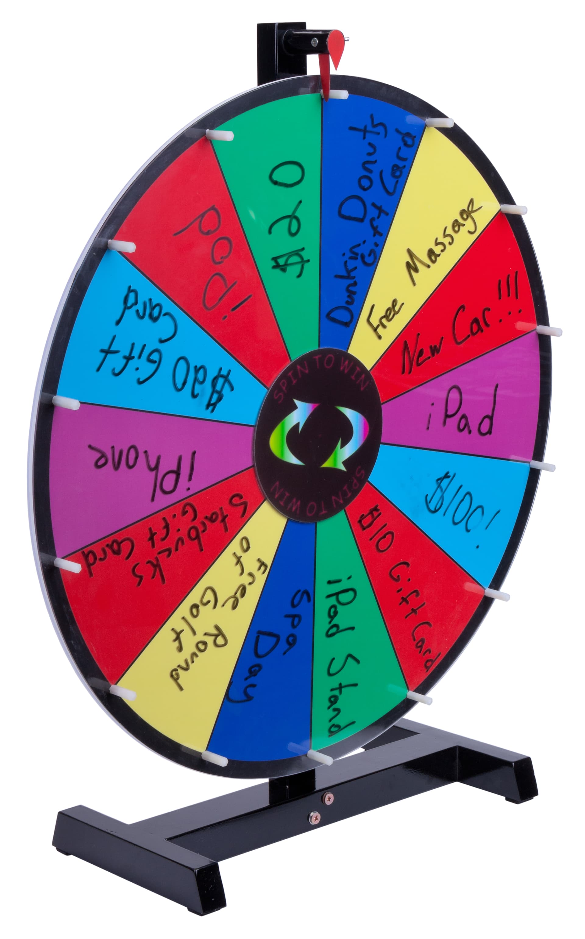 Promotional Prize Wheel | Write-On Surface and Wooden Pegs | Displays2Go