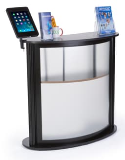 Kidney Shaped Counter with iPad Stand | Clamp Style Holder | Displays2Go