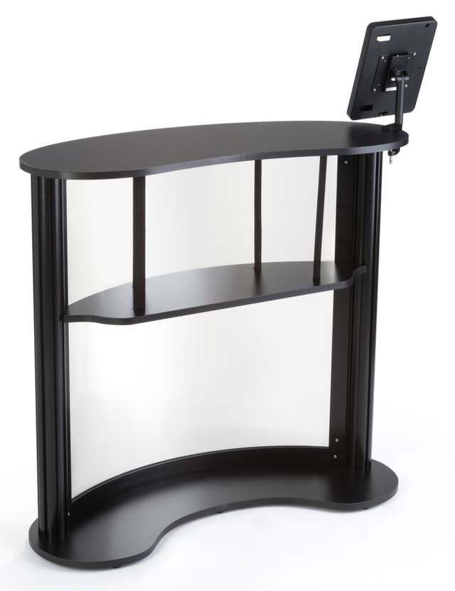 Kidney Shaped Counter with iPad Stand | Clamp Style Holder | Displays2Go