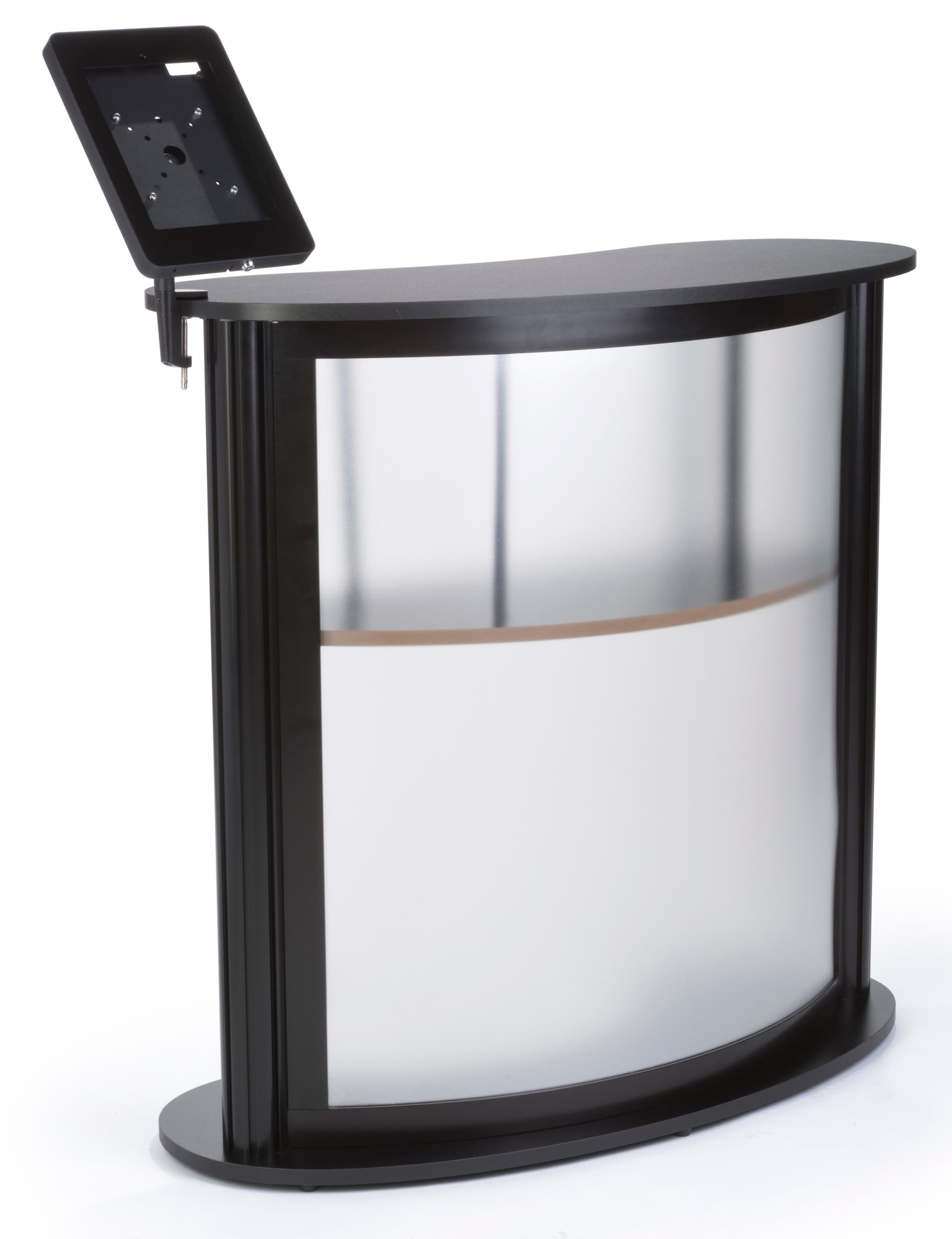 Kidney Shaped Counter with iPad Stand | Clamp Style Holder | Displays2Go