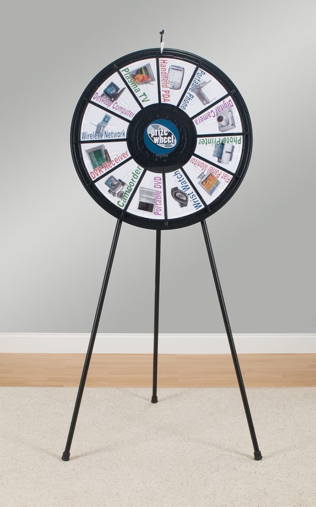 Spinning Game Wheel | Adjustable Legs for Floor or Tabletop | Displays2Go