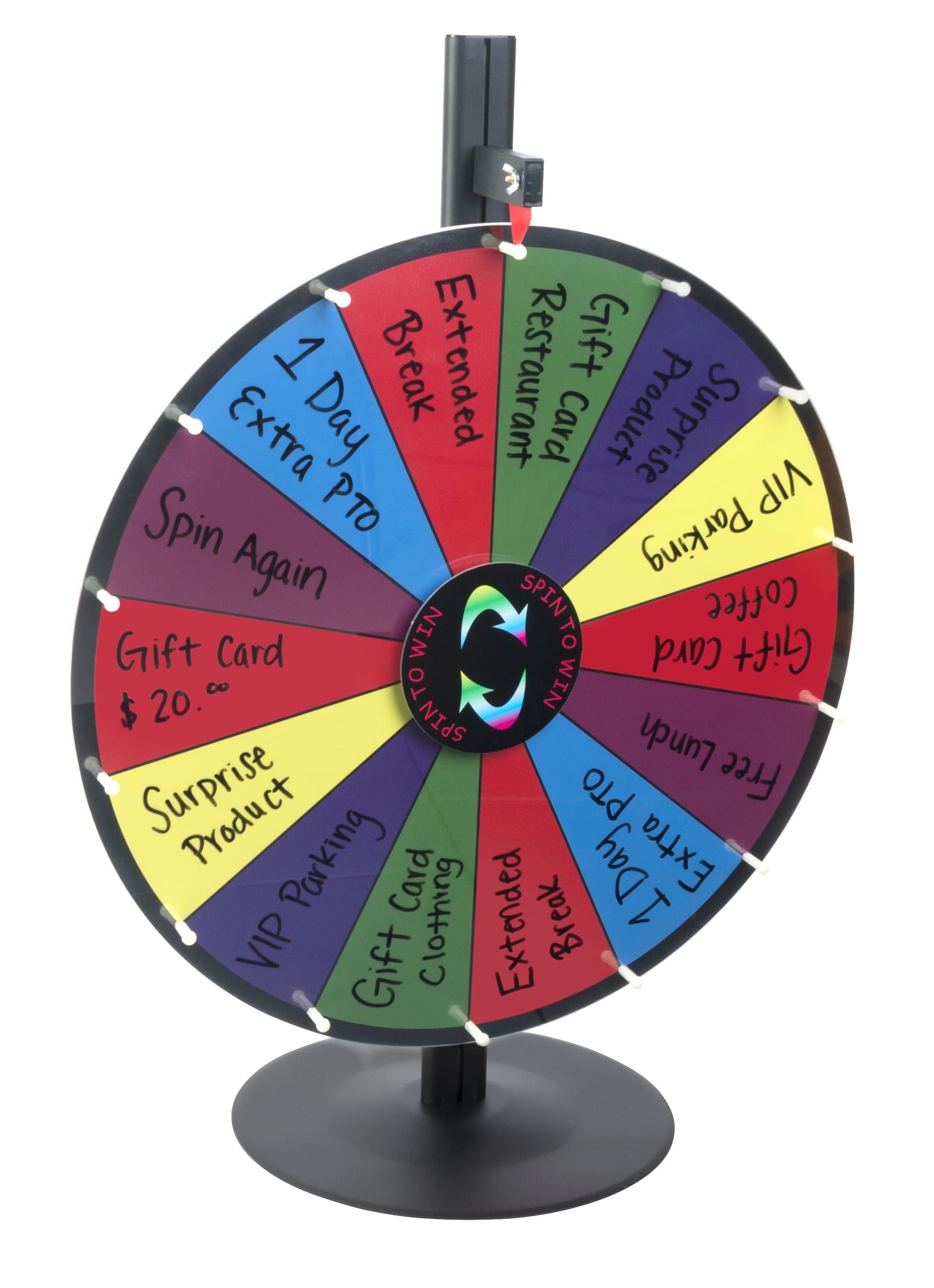 Dry Erase Spin Wheel Game | Included Carrying Case | Displays2Go