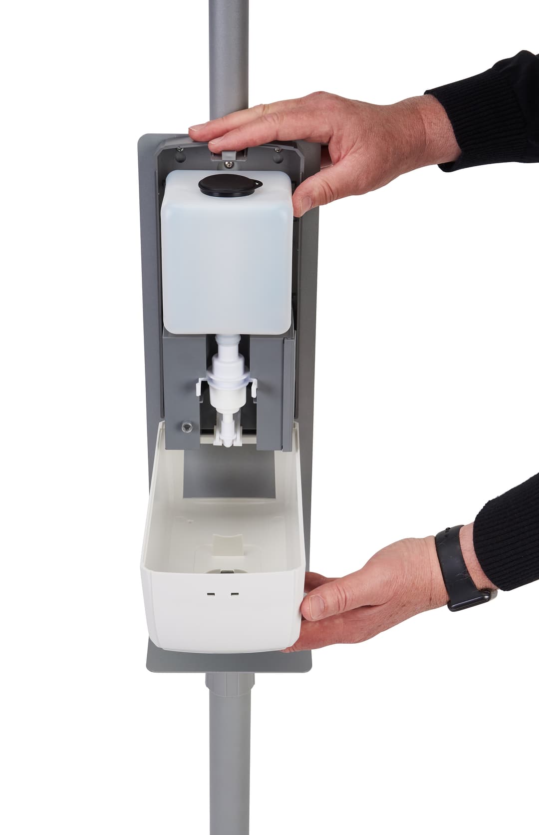 Sanitizing Stand | Automatic Touch-Free Dispenser w/ Poster Frame ...