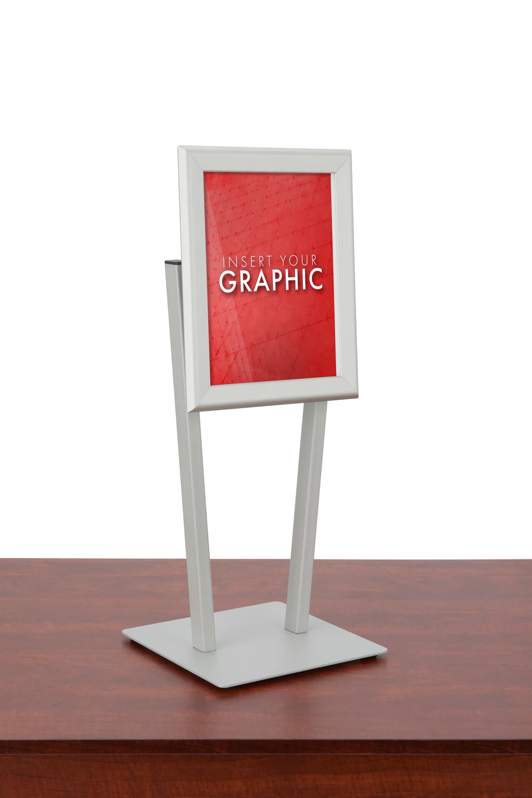 8.5 x 11 Countertop Snap Frame Sign | Silver or Faux Wood | Displays2Go