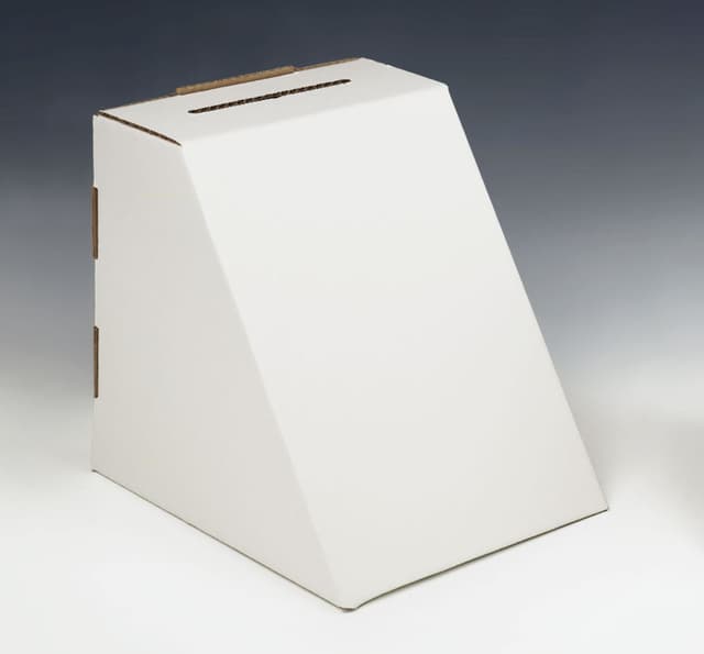 White Cardboard Contest Box | Medium Sized Container | Displays2Go