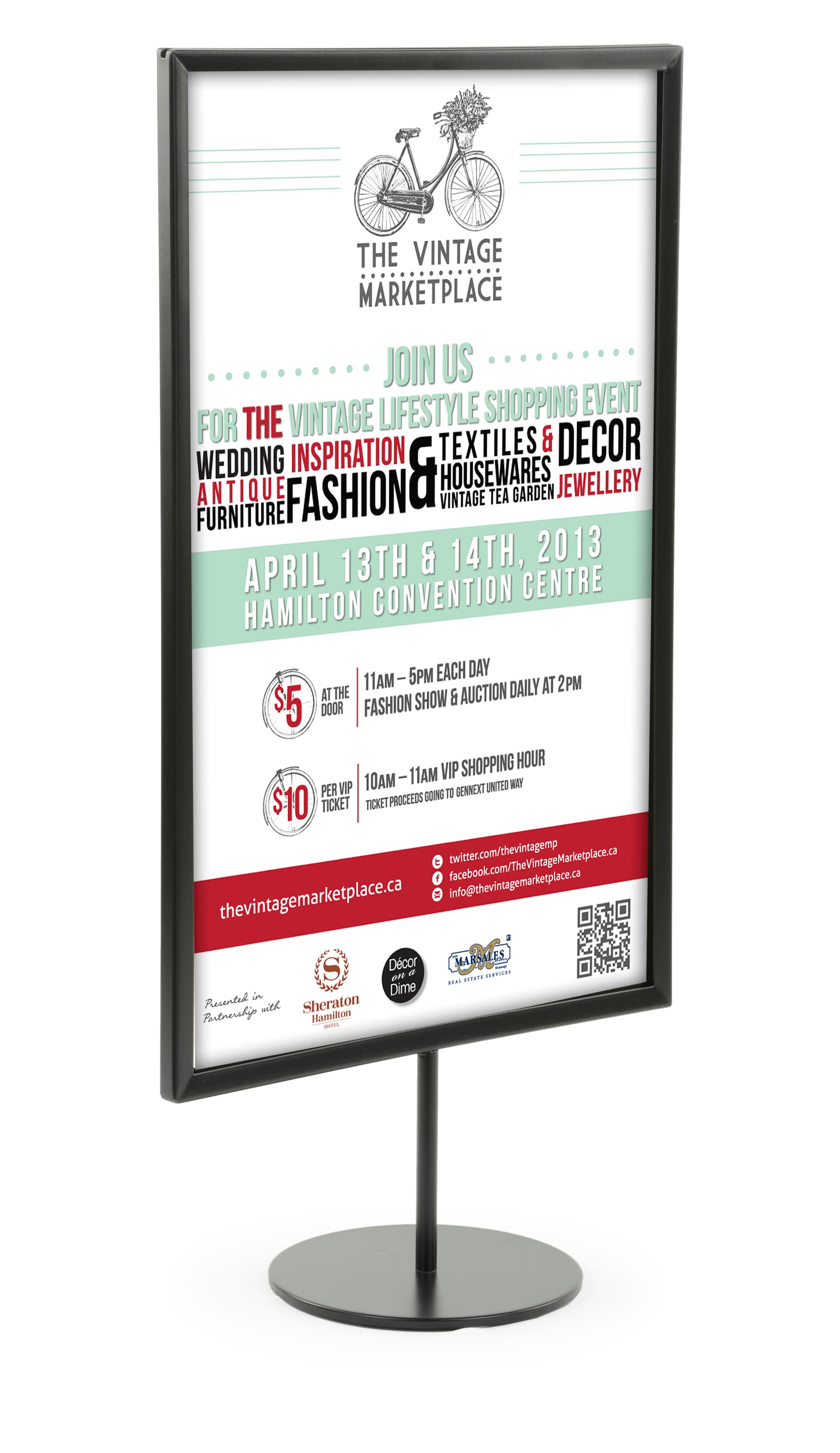 Portrait 11 x 17 Sign Holder | Top-Loading with Weighted Base | Displays2Go