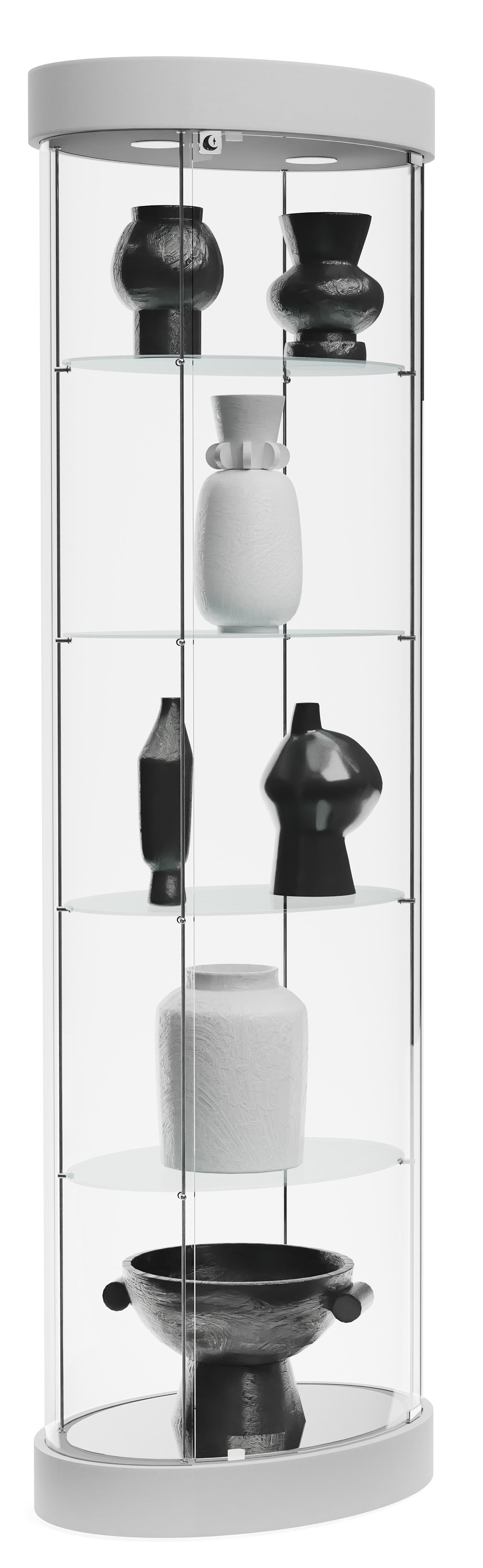 Round Display Case | Temepred Glass | Displays2Go