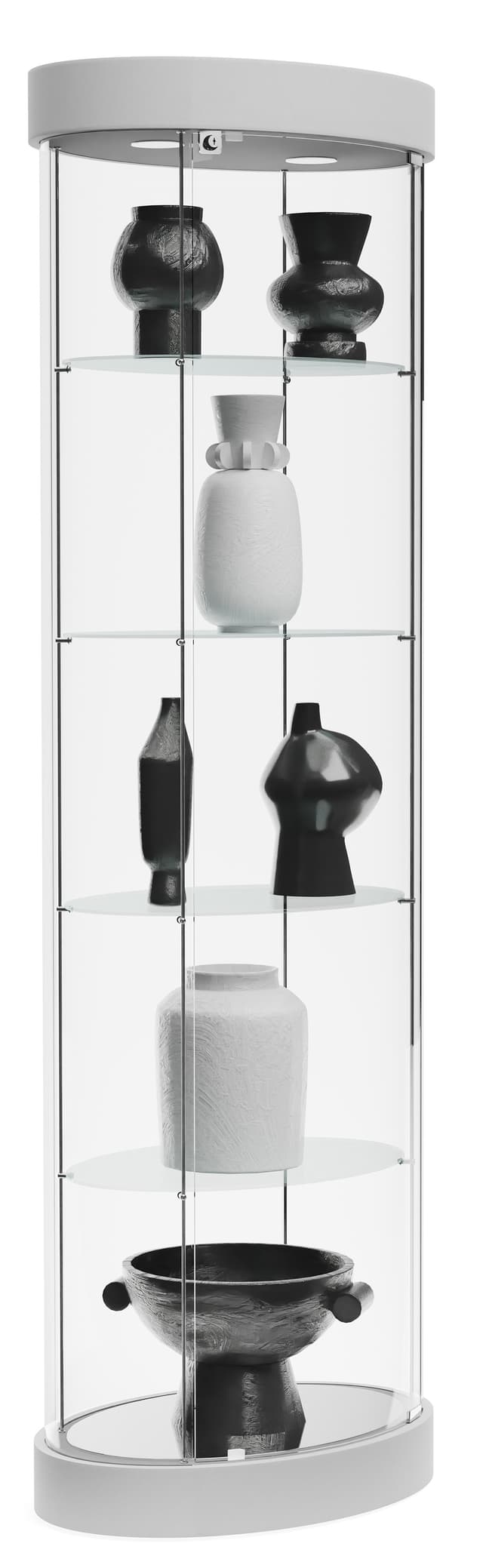 Round Display Case | Temepred Glass | Displays2Go