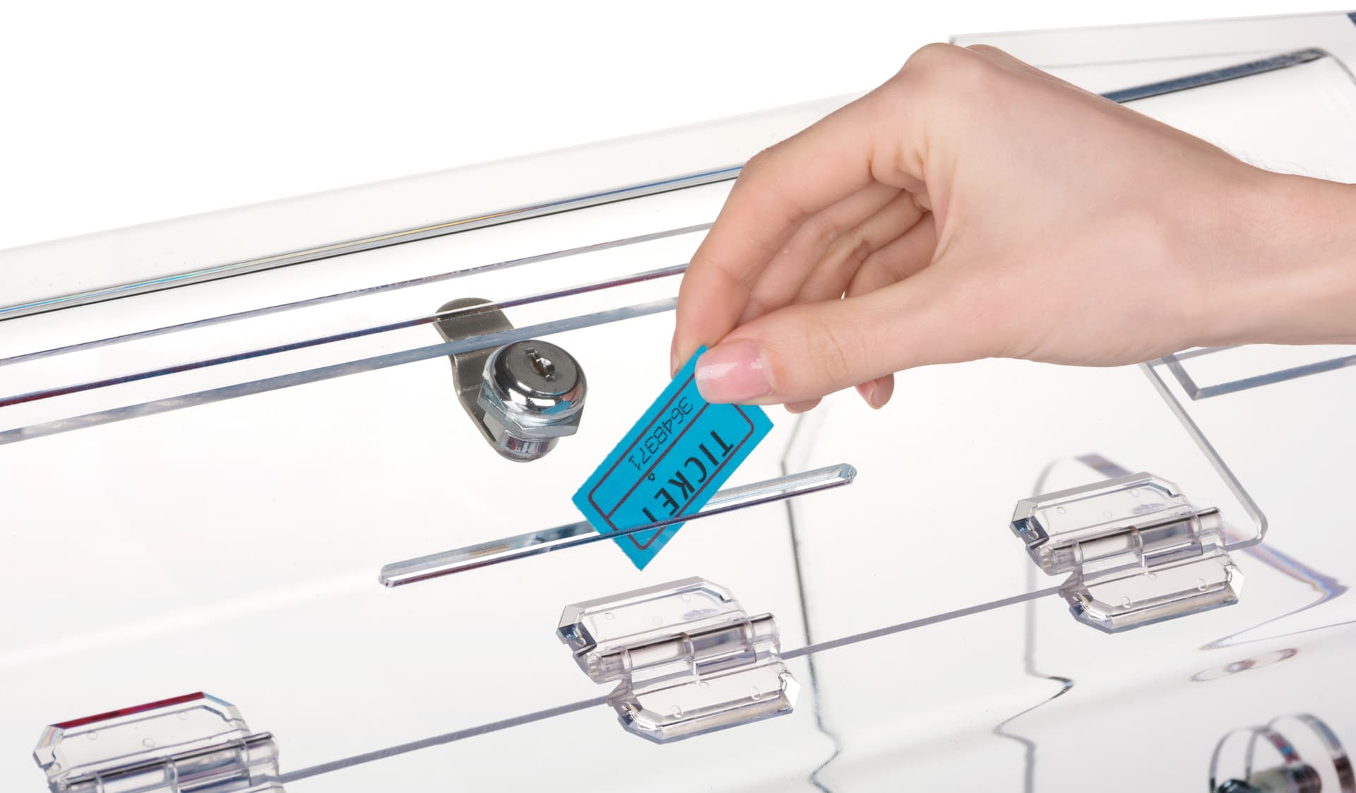 Acrylic Raffle Ticket Turner | Spinning Ticket Tumbler | Displays2Go