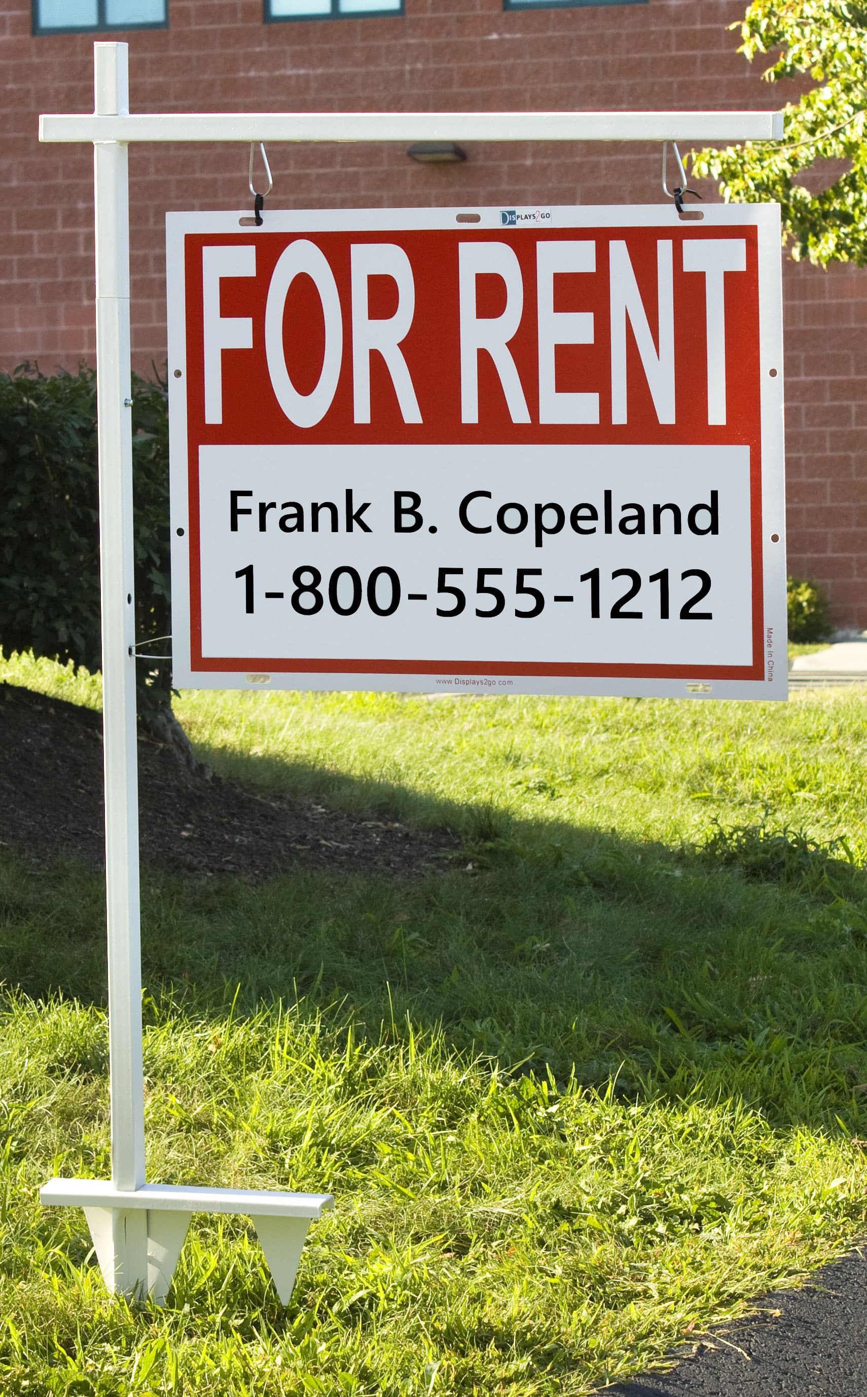 Colonial Real Estate Sign Post | 55", White, Metal | Displays2Go