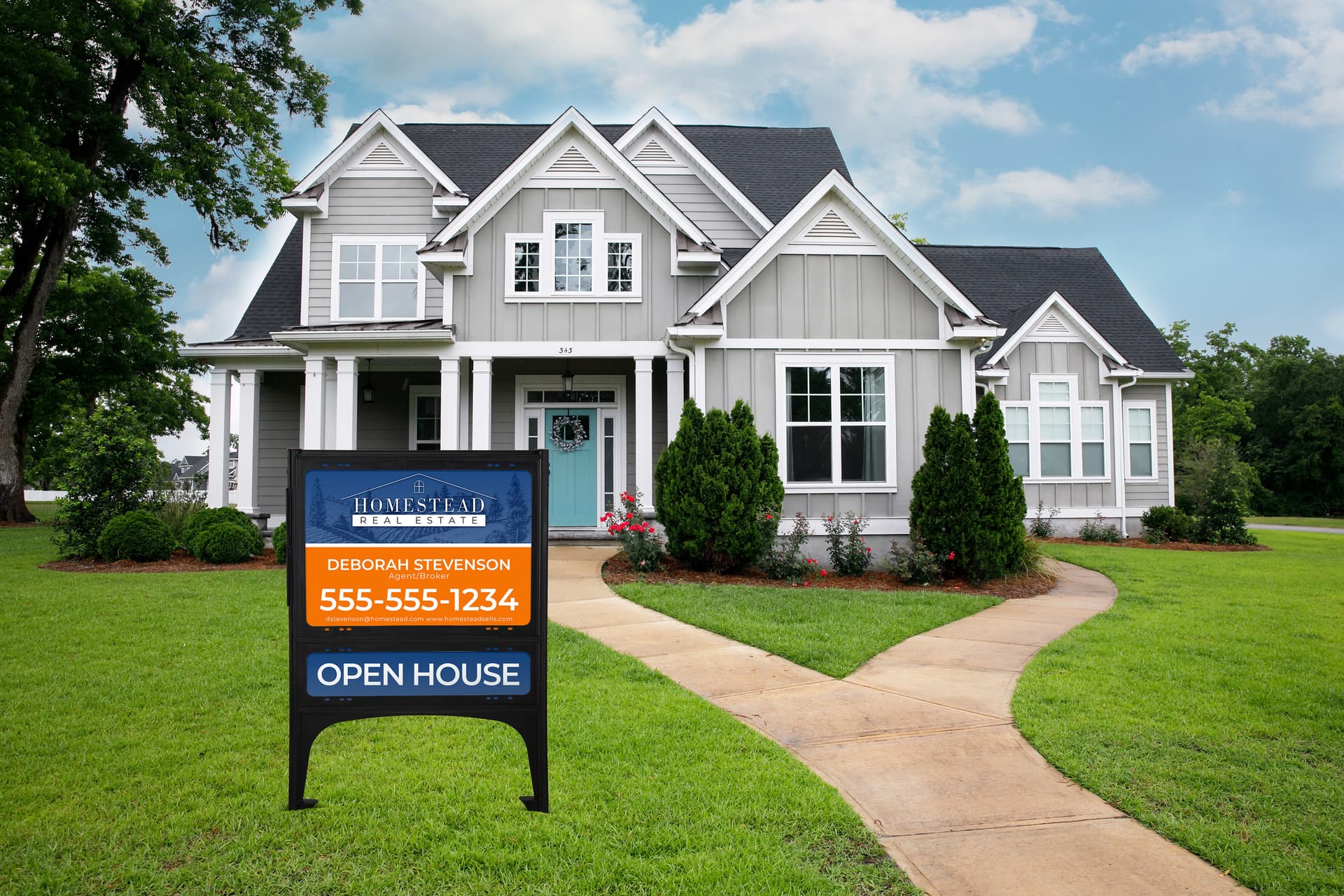 Plastic Real Estate Sign Stands | Weatherproof Construction | Displays2Go