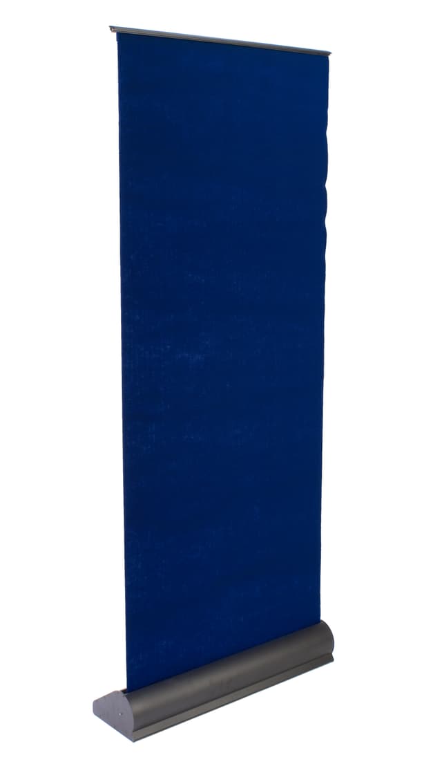 Hook and Loop Banner | Blue Retractable Promo Stand | Displays2Go