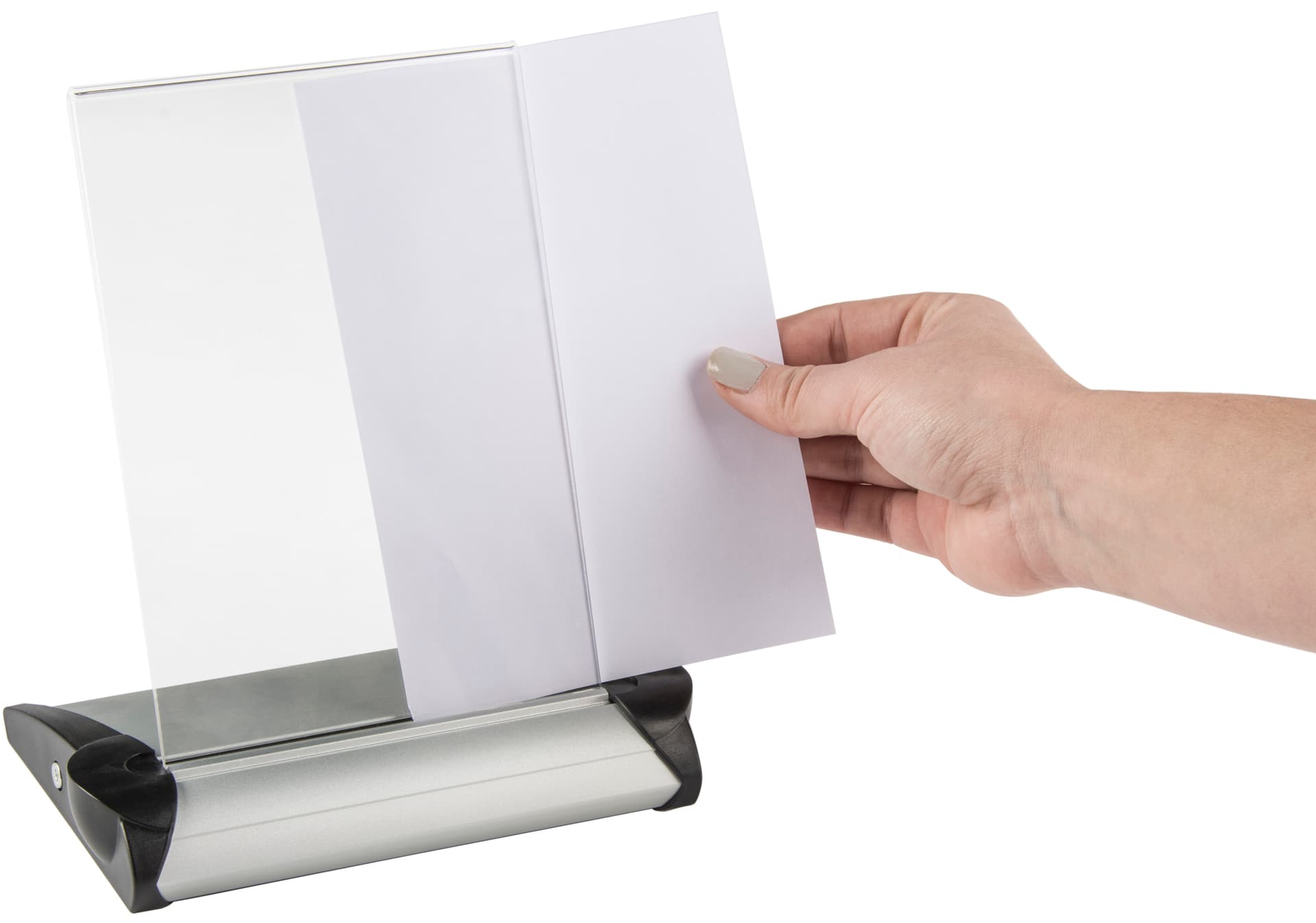 5” x 7” Adjustable Angle Sign Holder | Side Loading Acrylic Frame ...