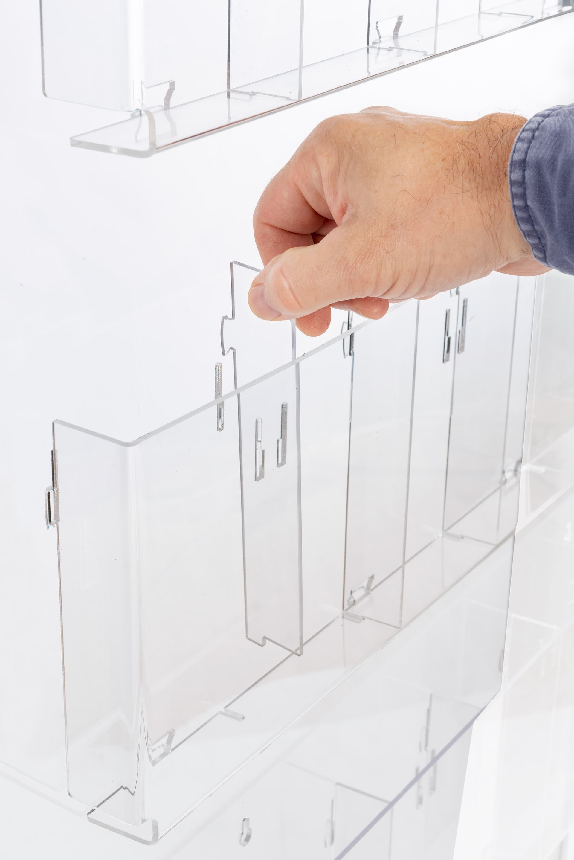 Adjustable Acrylic Floor Brochure Display Stand | Double-Sided ...