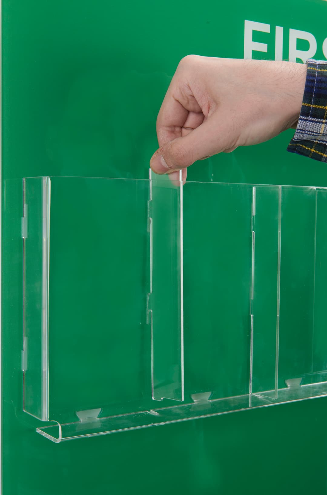 Wall-Mounted First Aid Station | Kit Shelf & Pamphlet Holders | Displays2Go
