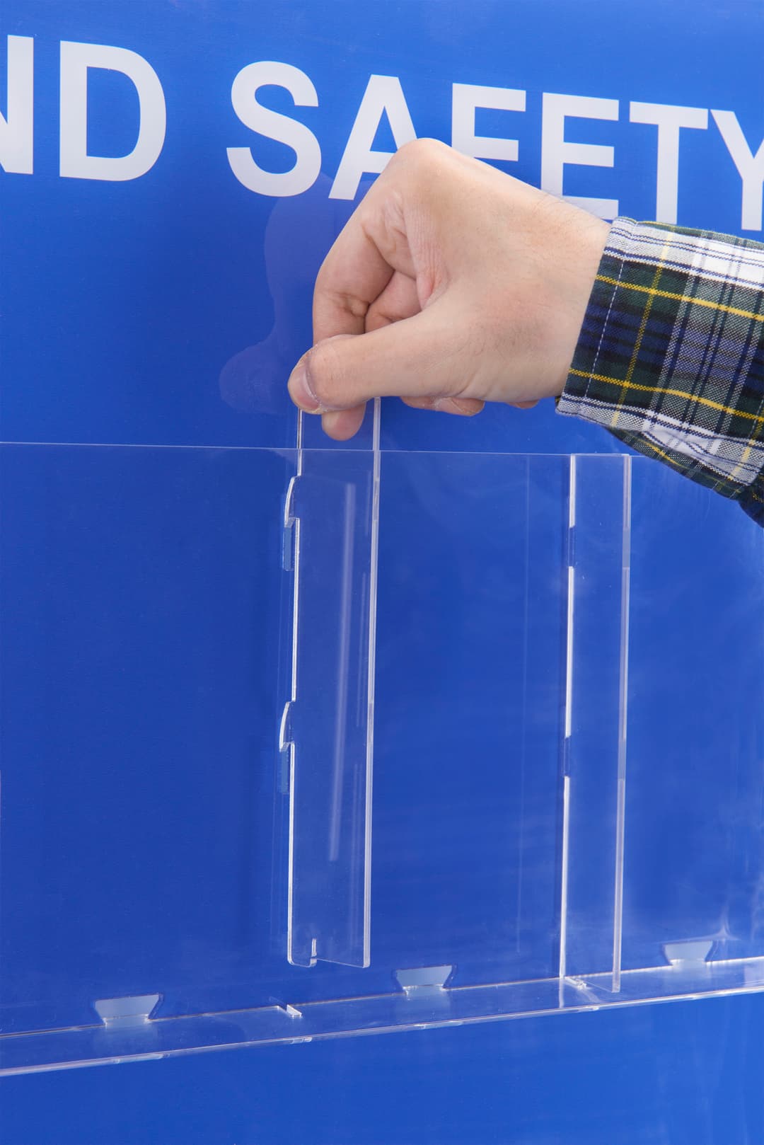 Mounted Acrylic Health & Safety Wall Board | PPE Dispensers | Displays2Go