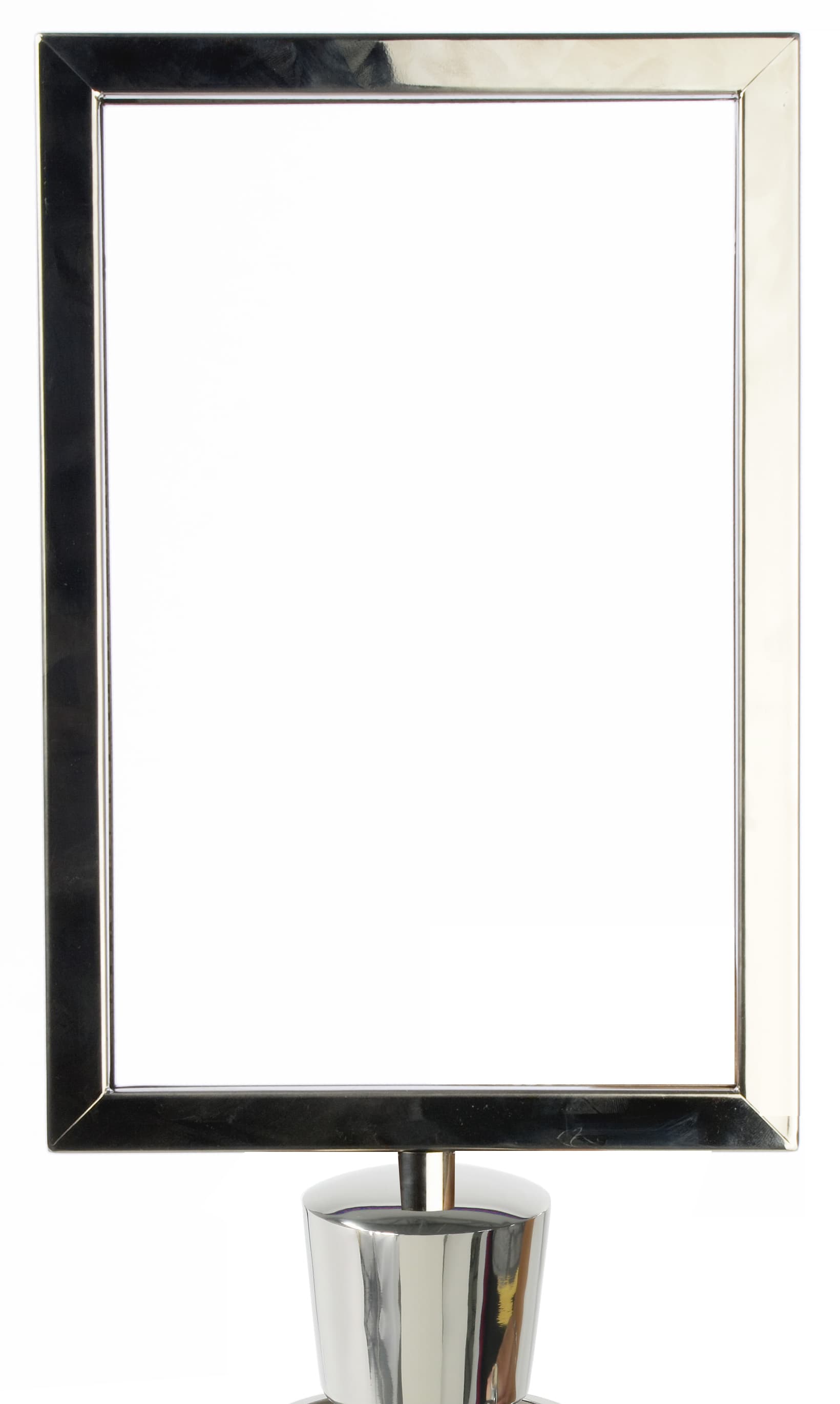 Stanchion Sign Frame - Chrome | Displays2Go