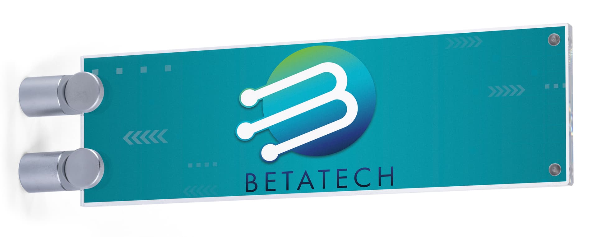 Perpendicular Wall Sign | Acrylic Panels & Edge Grip Standoffs ...