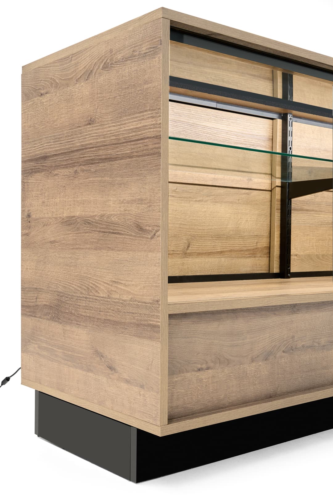 Wooden Display Showcase | LED Lighting | Displays2Go