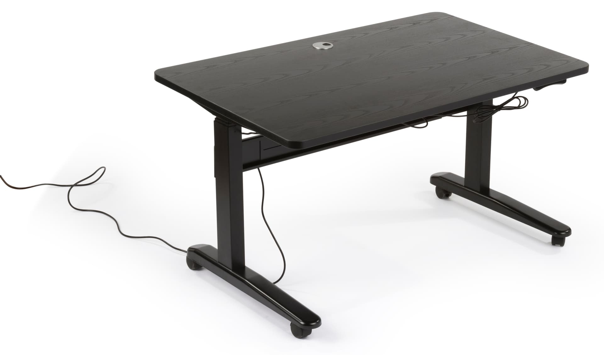 Electric Adjustable Height Desk | Black Tabletop | Displays2Go