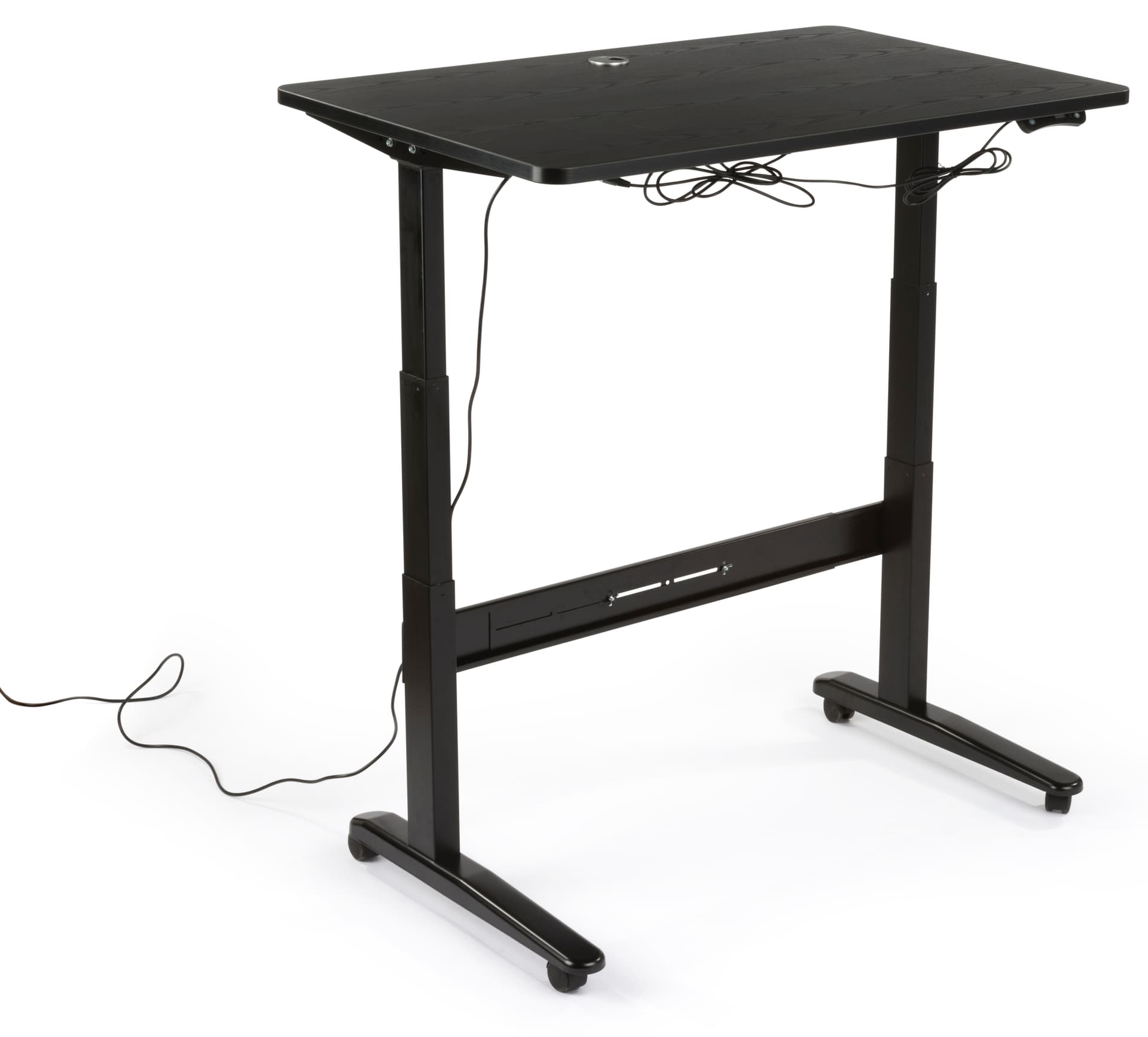 Electric Adjustable Height Desk | Black Tabletop | Displays2Go