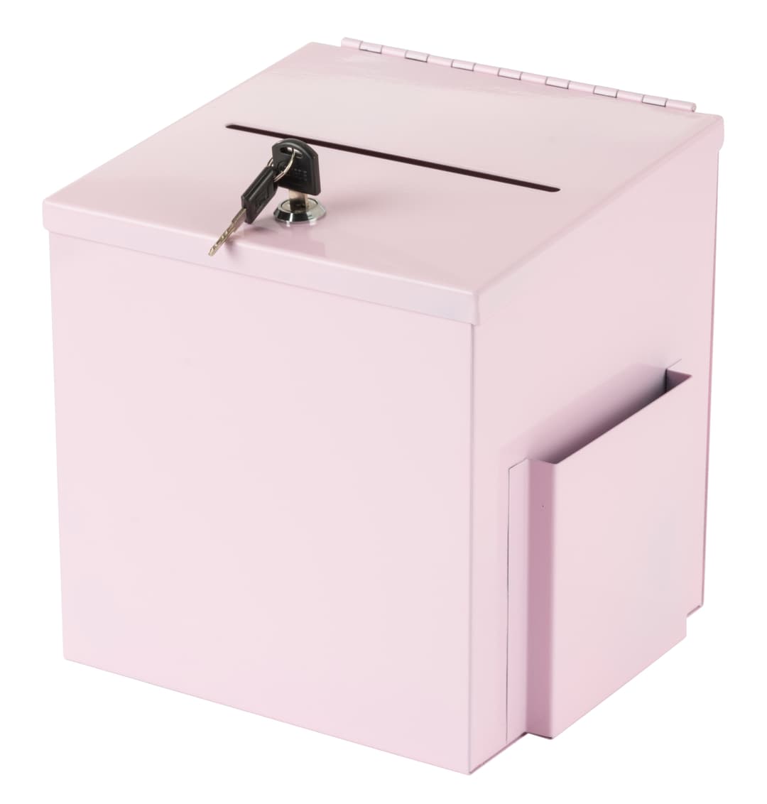 Pink Ballot Box | Tabletop or Wall Mounting | Displays2Go