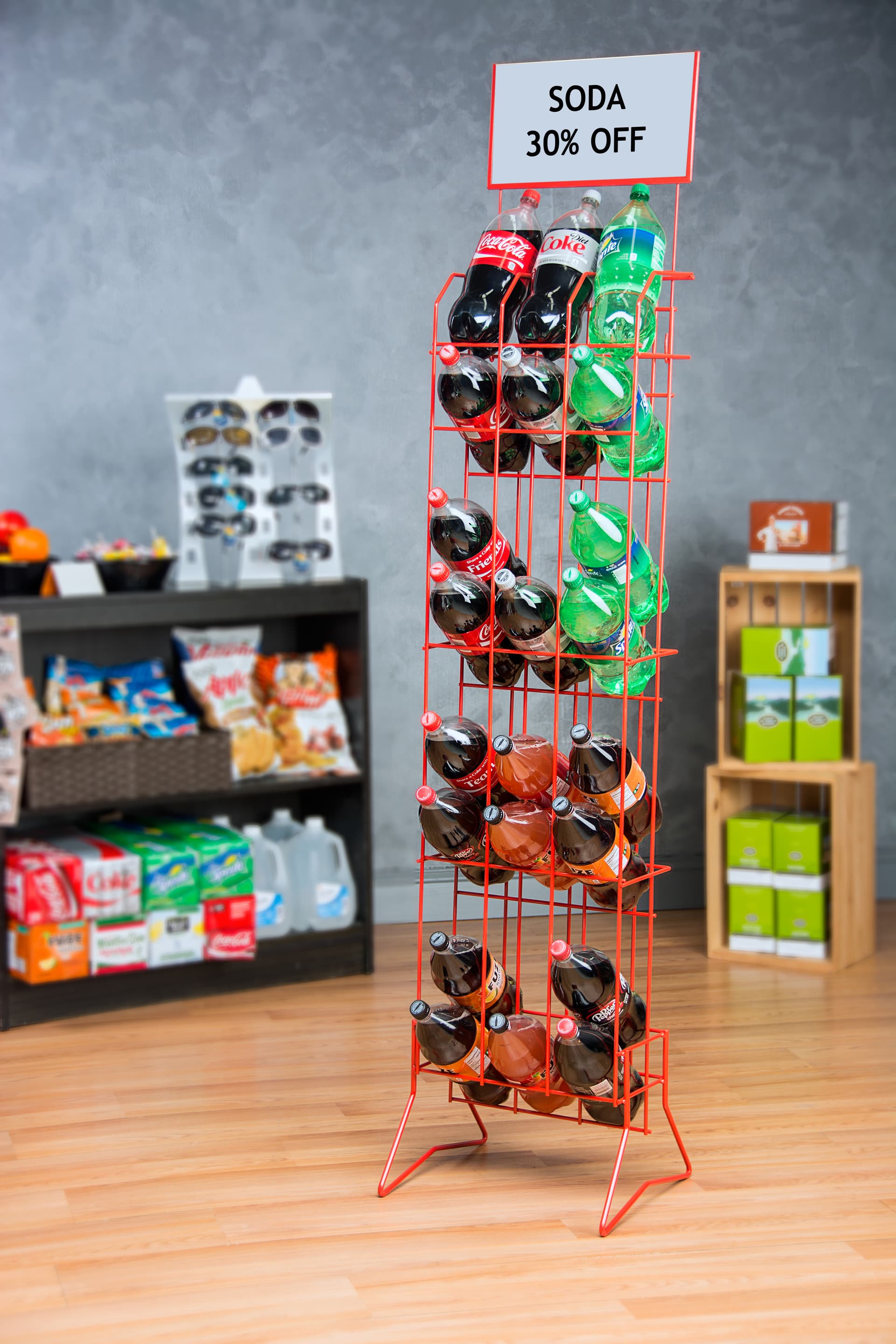 2 Liter Bottle Rack | Capacity of (24) | Displays2Go