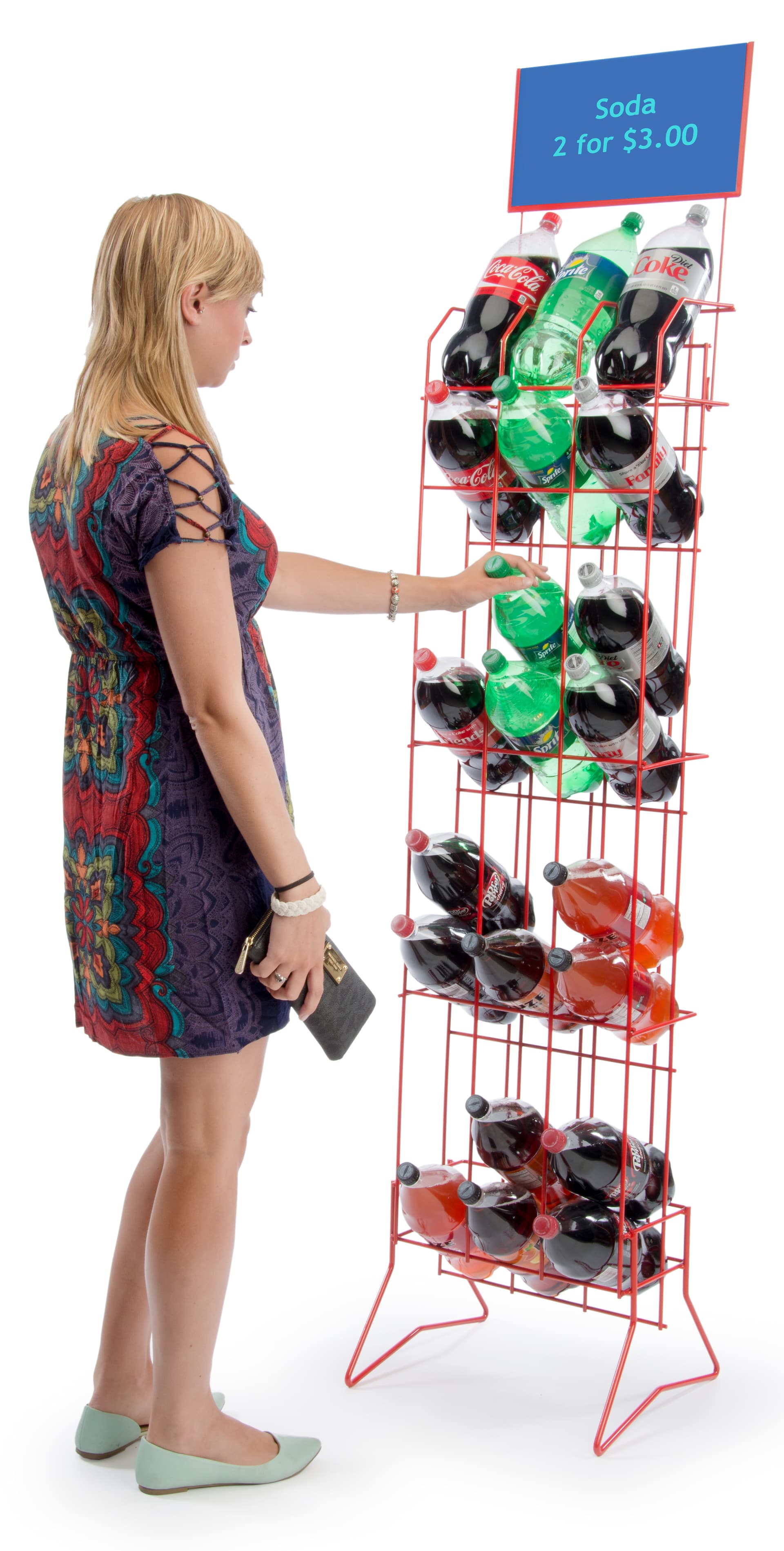 2 Liter Bottle Rack | Capacity of (24) | Displays2Go