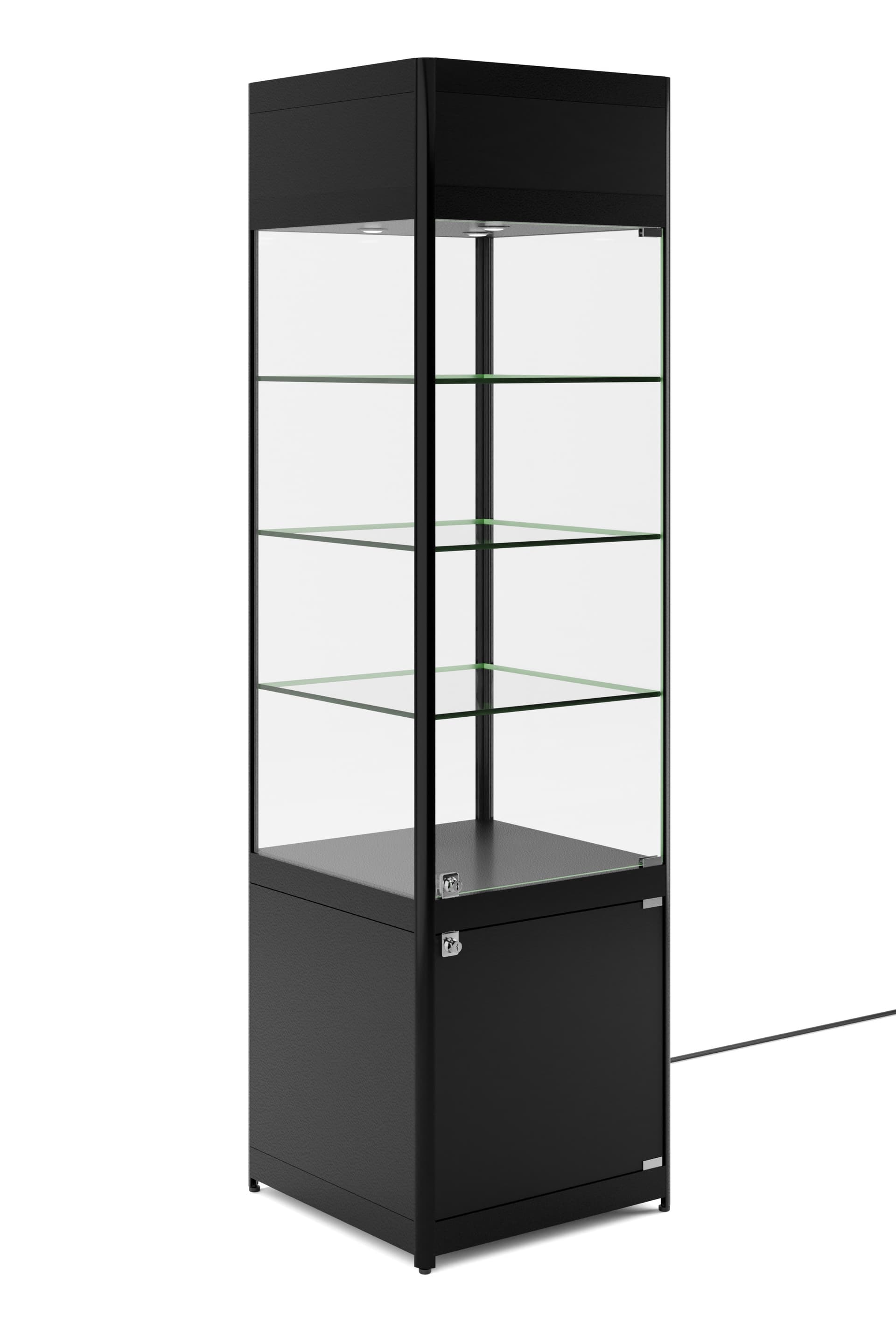 LED Retail Tower | Tempered Glass Shelves | Displays2Go