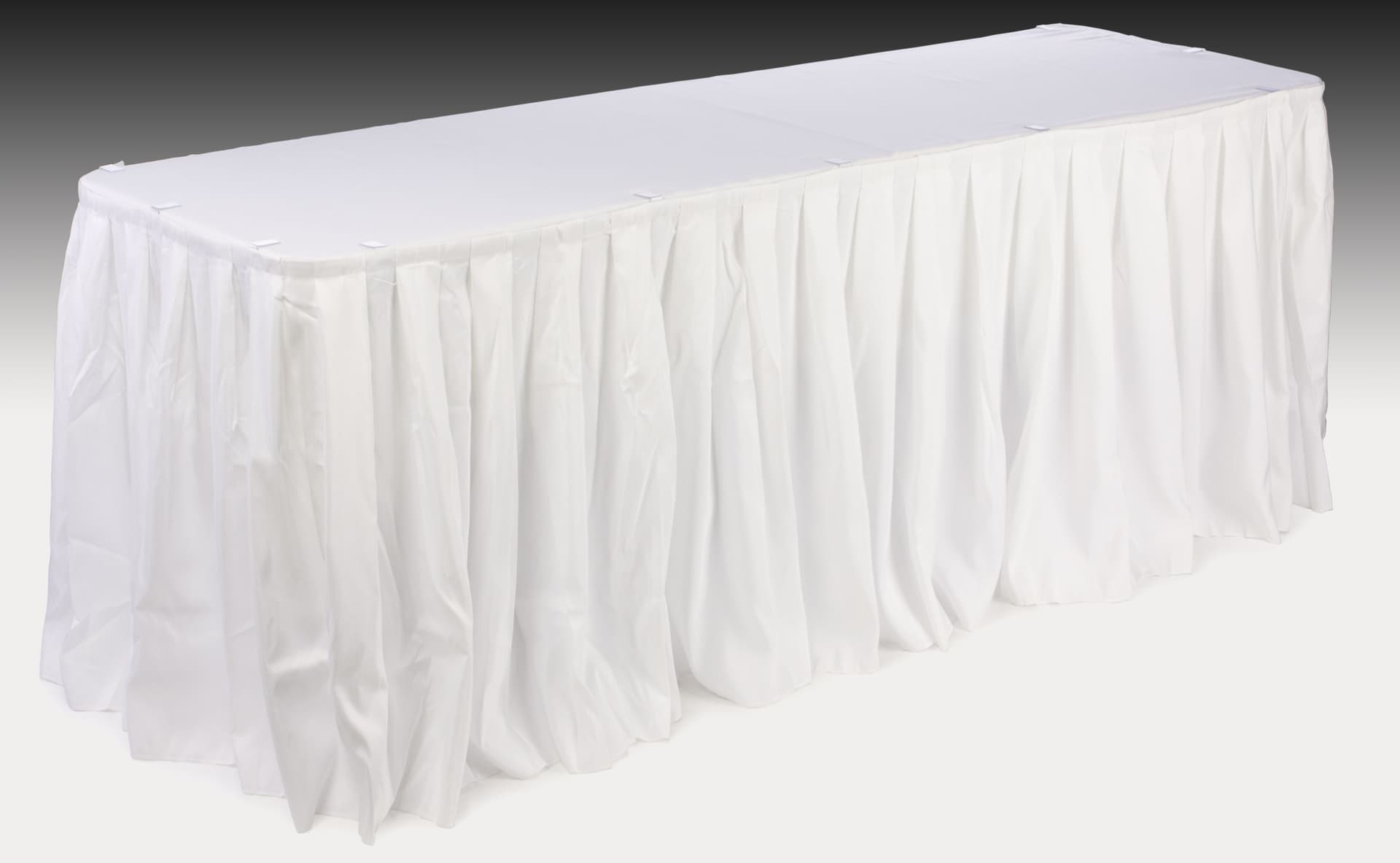Table Skirt | 6' or 8' Tables in White | Displays2Go