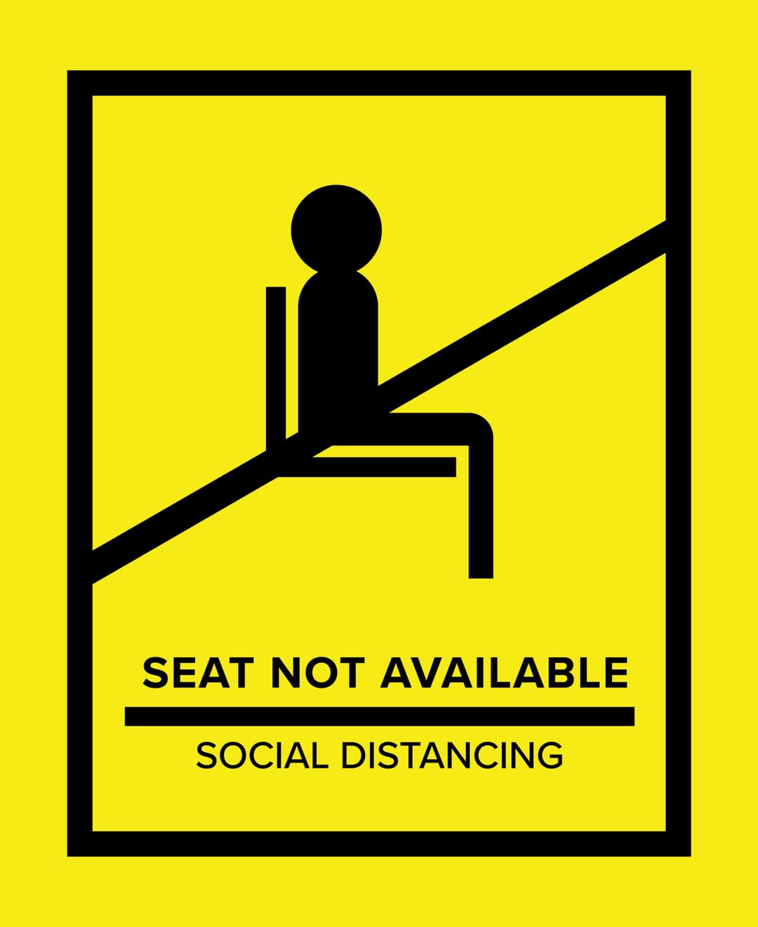 Social Distancing Seat Markers| Low-Tack Material | Displays2Go