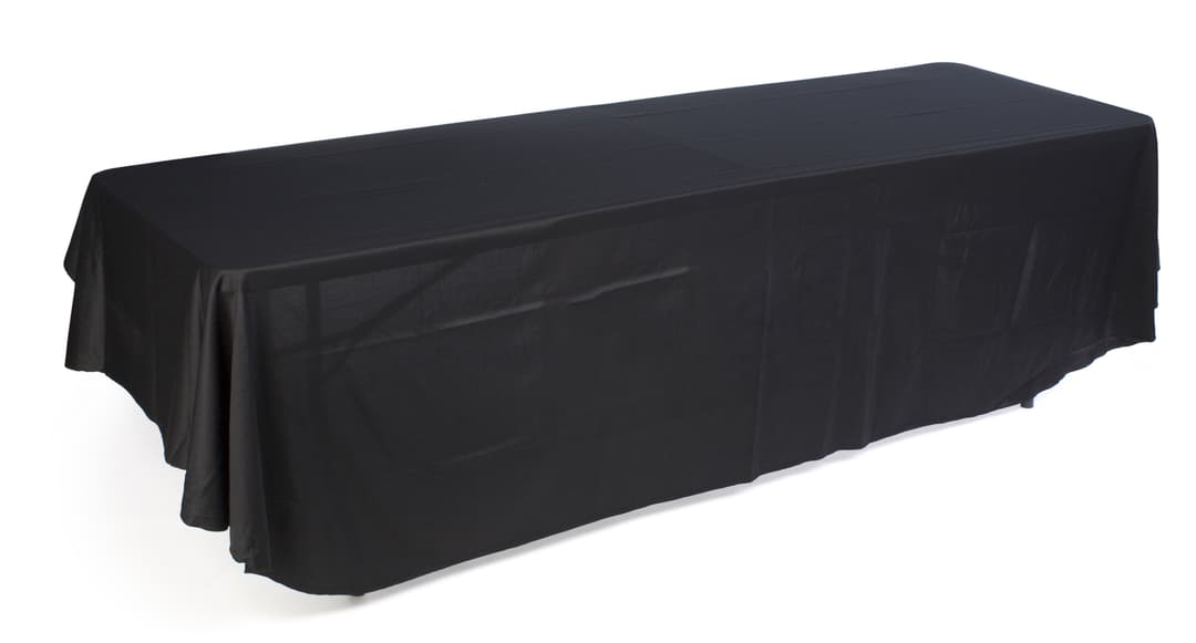 Black Rectangular Commercial Tablecloth | For 8 Foot Long Tables ...