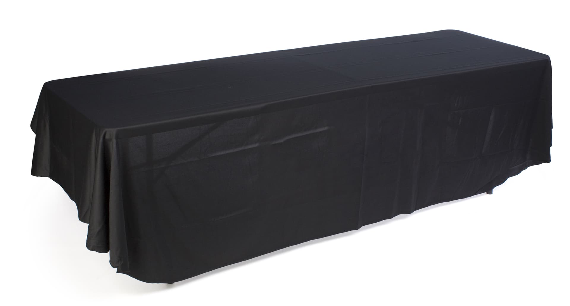Black Rectangular Commercial Tablecloth | For 8 Foot Long Tables ...
