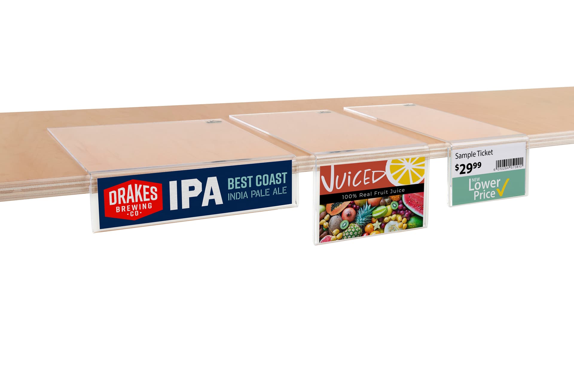 Shelf Label Holder | Clear Acrylic Sign Display | Displays2Go