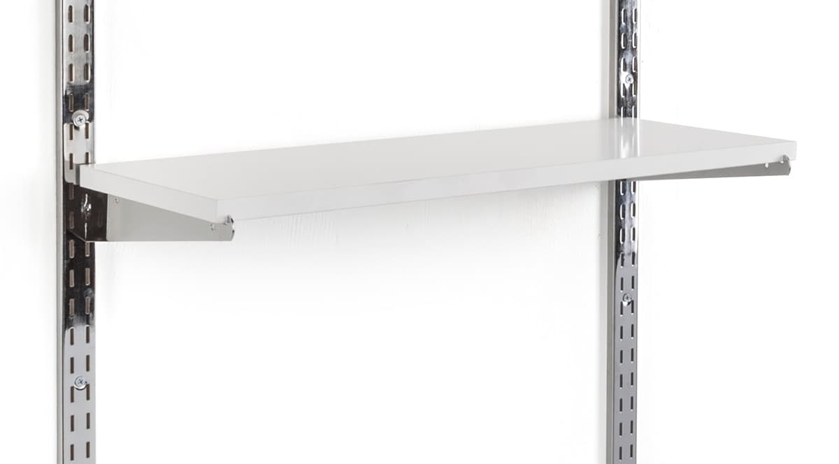 10" Slotted Channel Brackets | Steel with Chrome Finish | Displays2Go